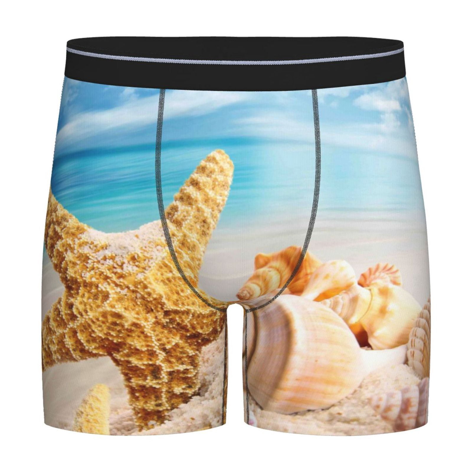 Sigee Beach Starfish Shell for Men's Boxer Briefs,Moisture Wicking and ...