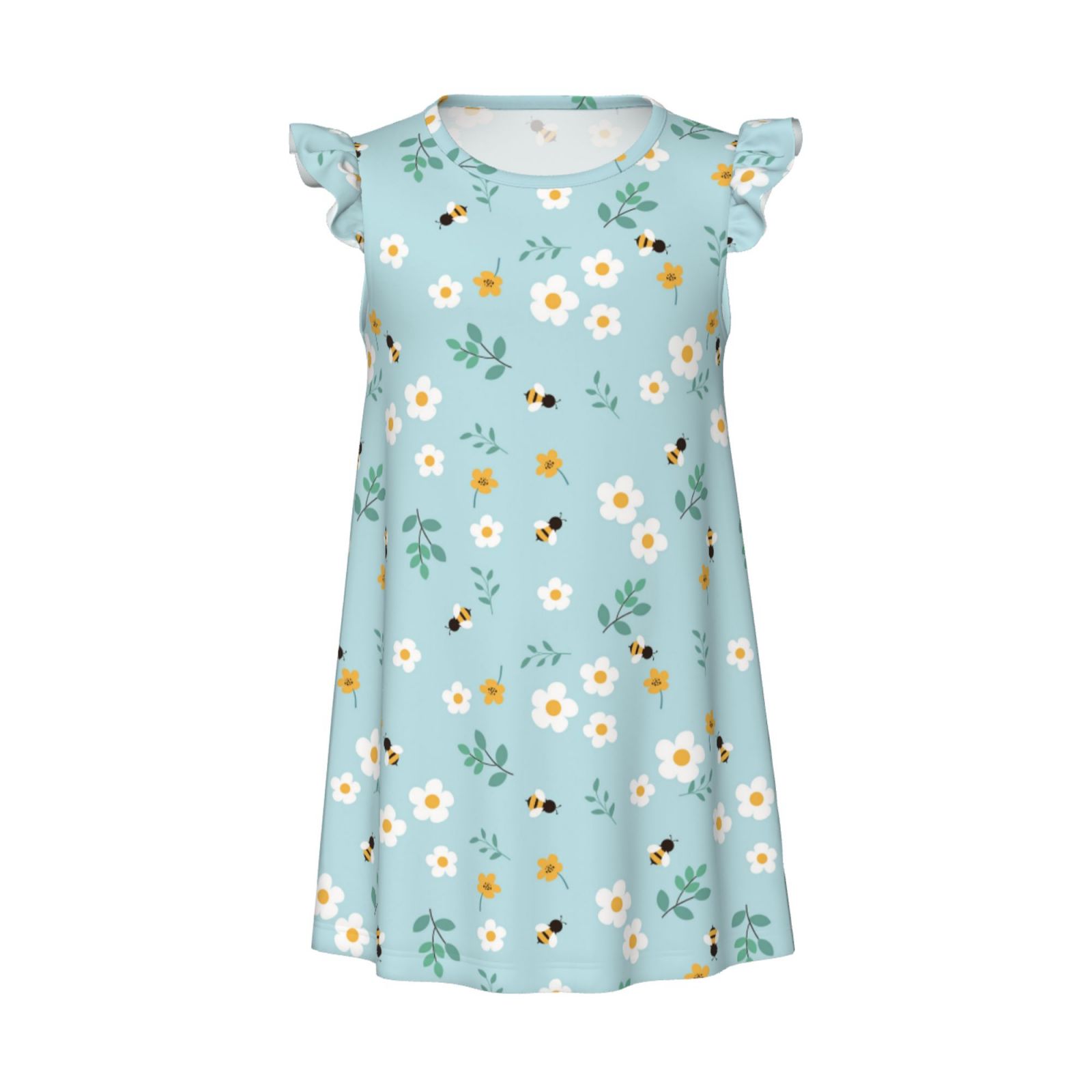 Sigee Bee Flower for Girls Sleepwear Nightie,Night Sleep Dress Pajamas ...