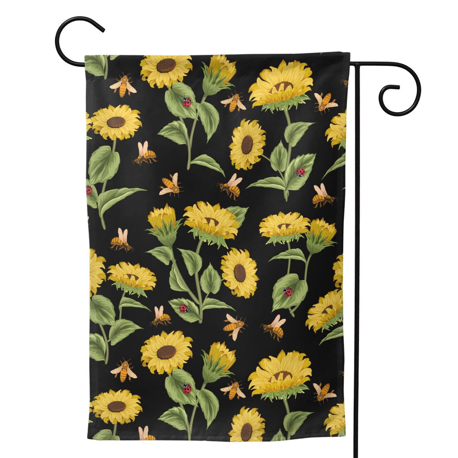 Sigee Bees and Sunflowers for Live Happy Decorative Small Garden Flag ...