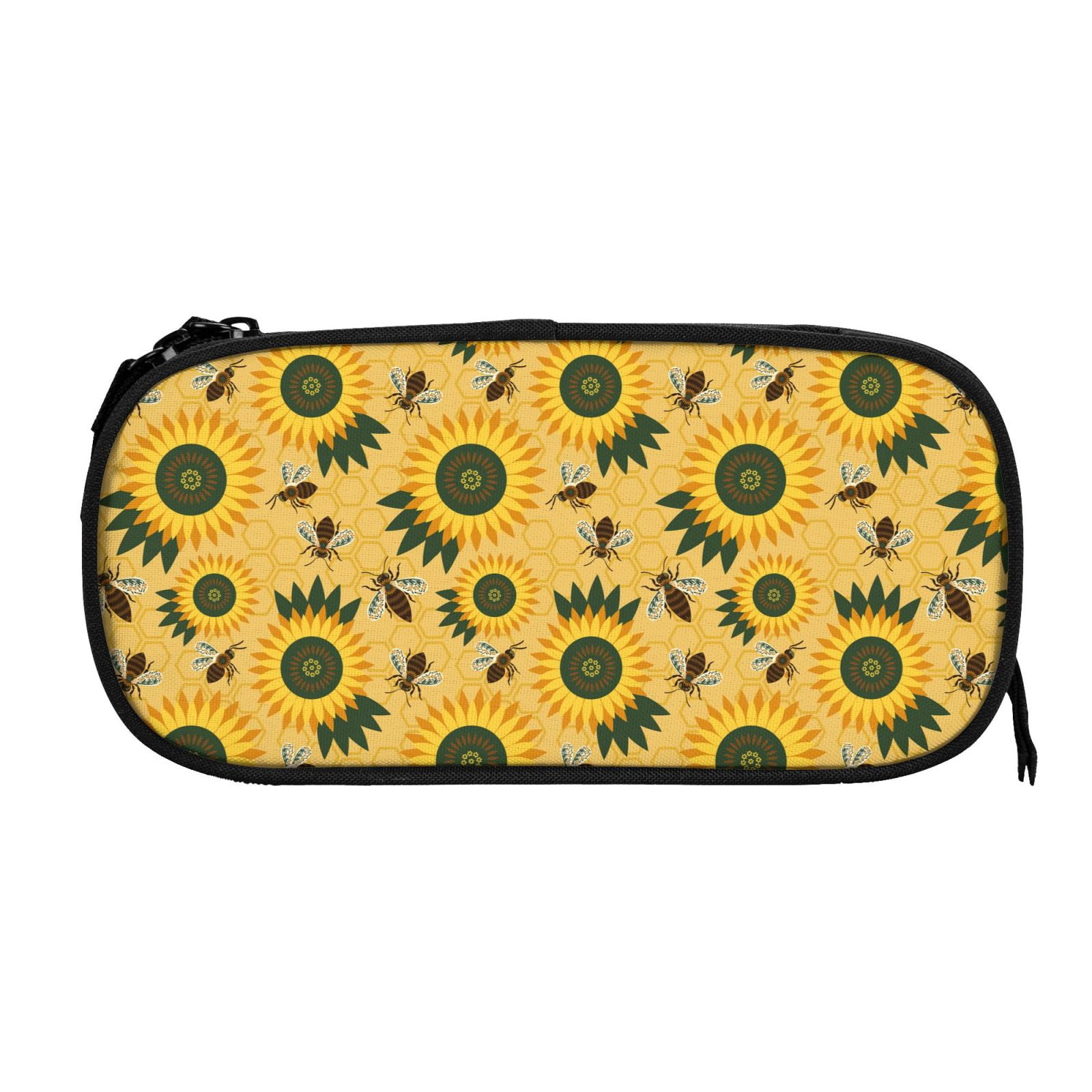 Sigee Bees and Sunflowers for Portable Pencil Pouch with Zipper for ...