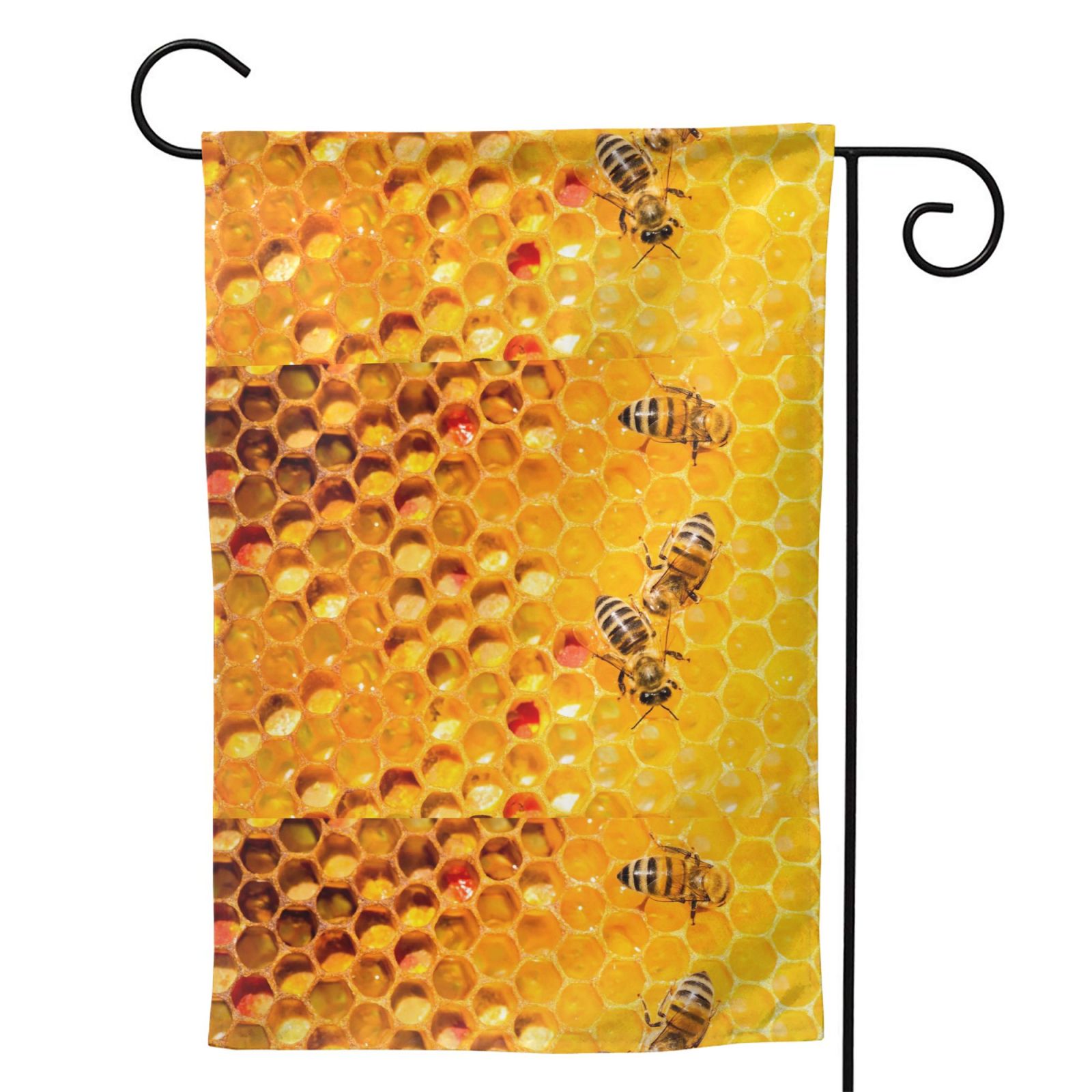 Sigee Bees on Hive Honeycomb for Live Happy Decorative Small Garden Flag,Double Sided Yard Flags ...