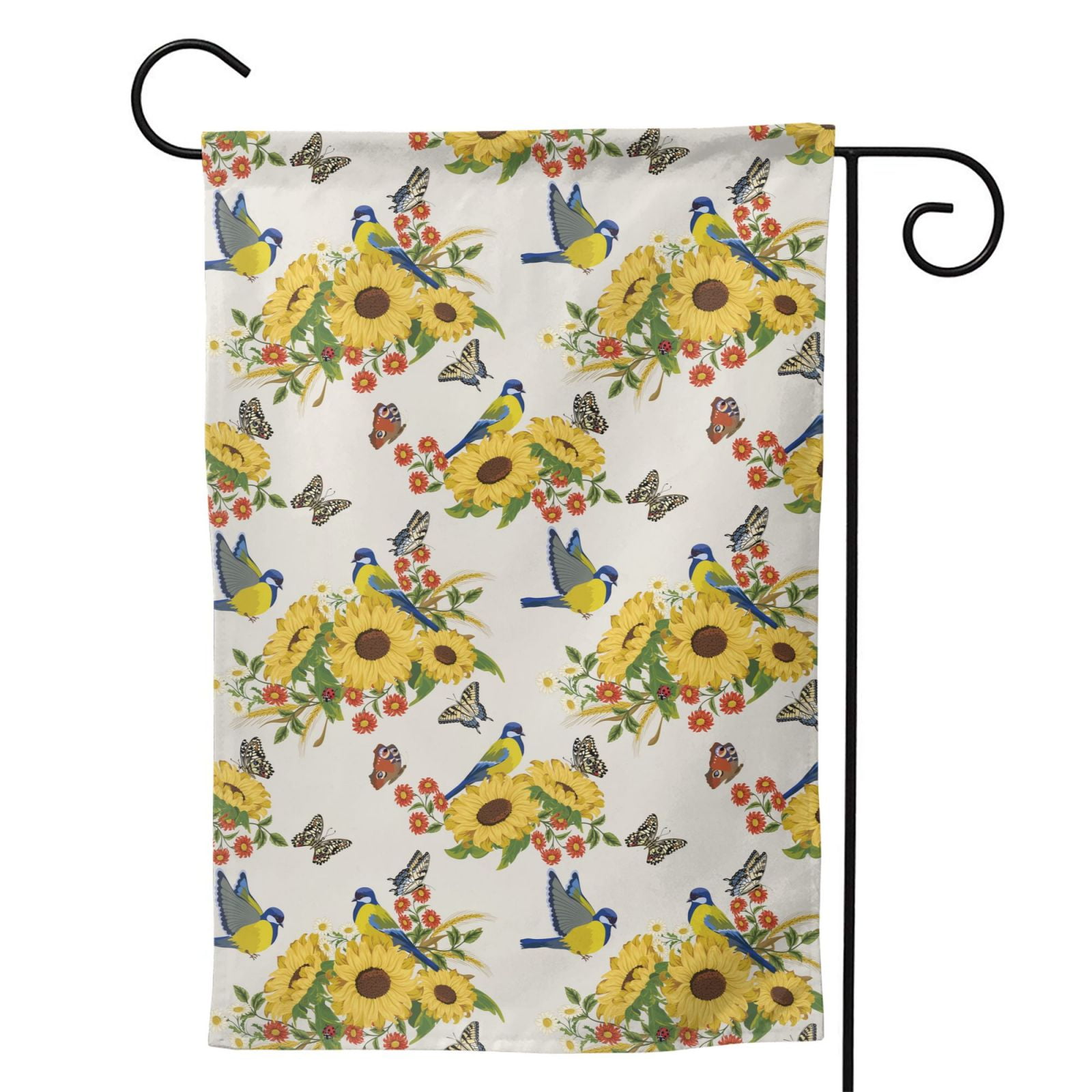 Sigee Bird Sunflowers for Live Happy Decorative Small Garden Flag ...