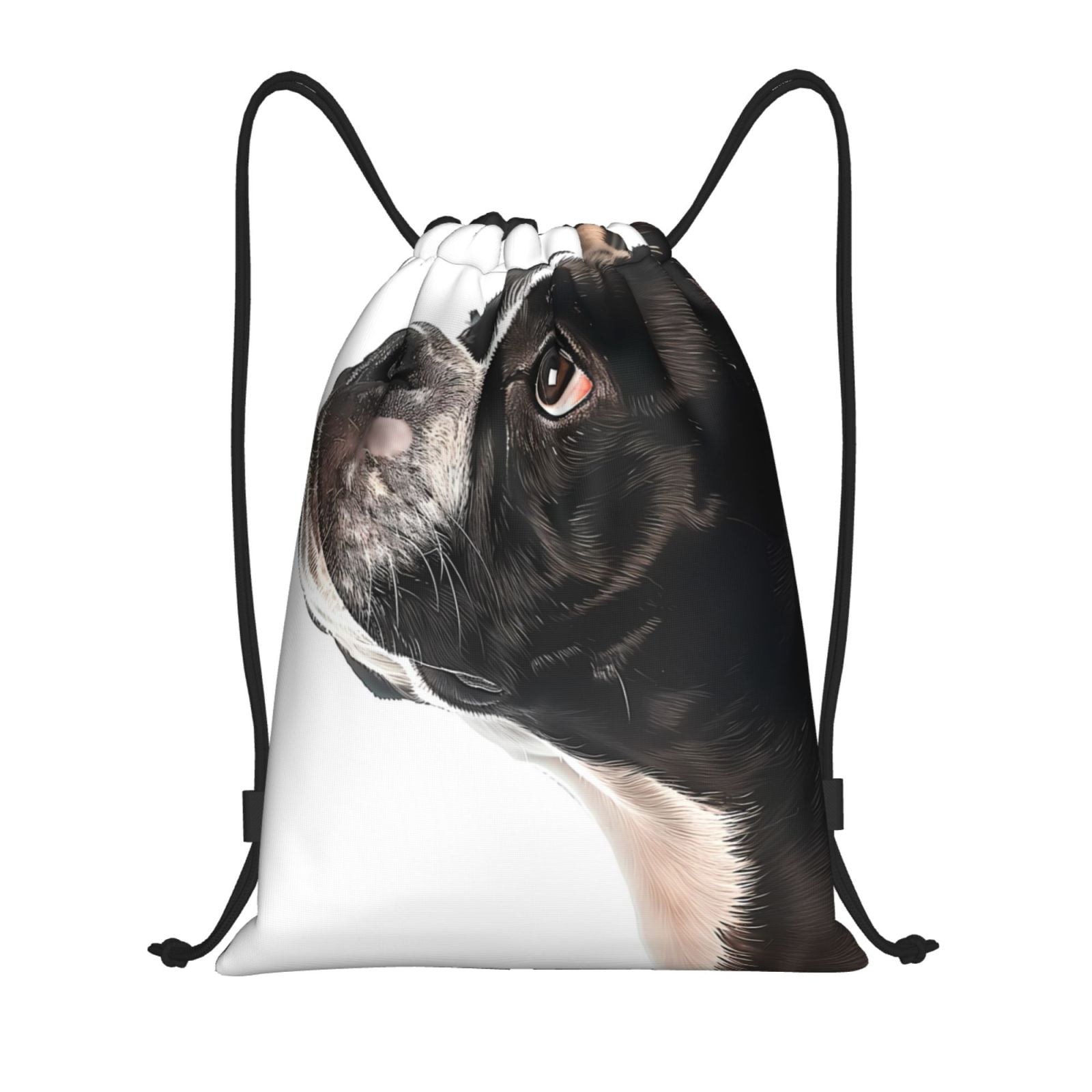Sigee Black And White Boston Terrier for Drawstring Bag String Backpack ...