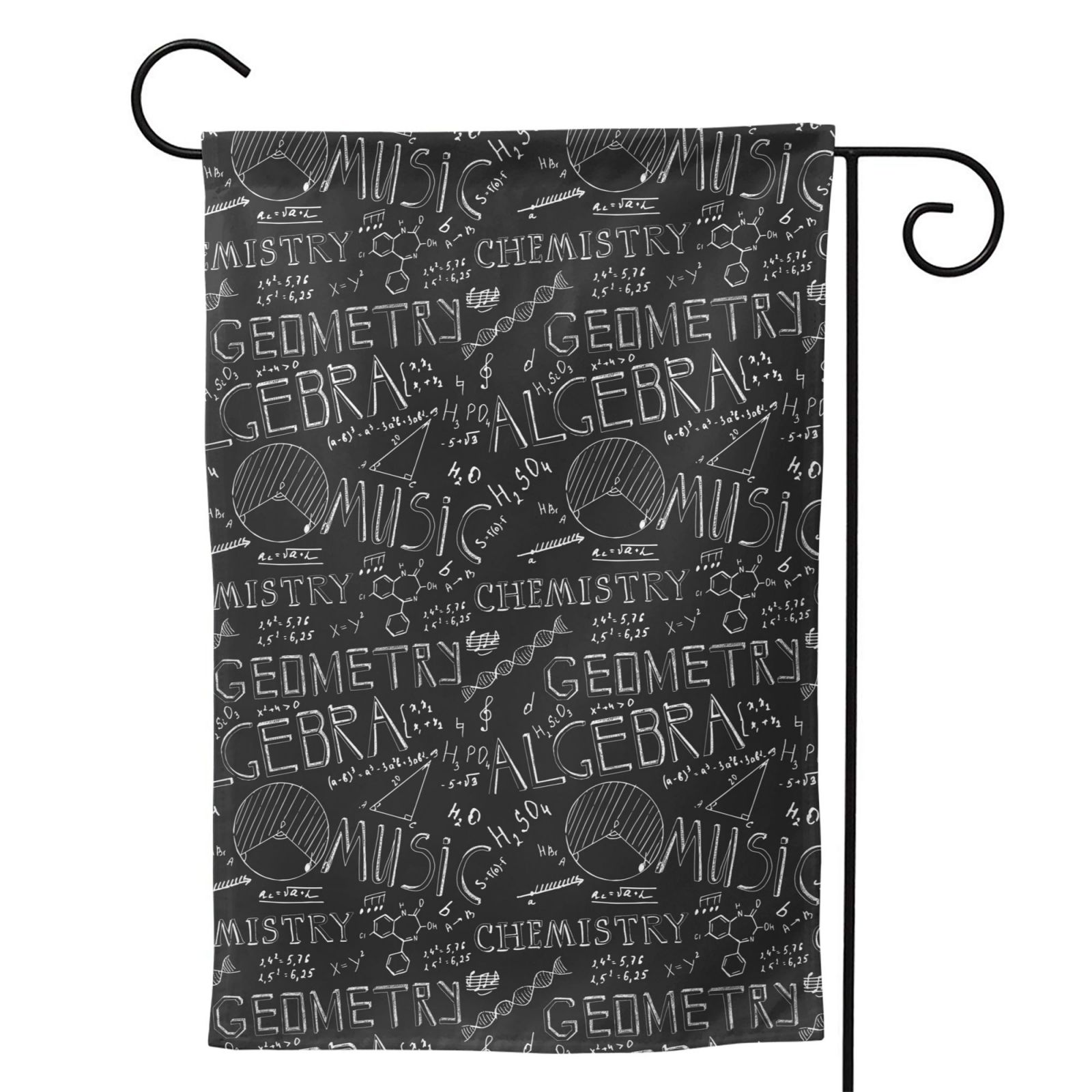 Sigee Black Scientific for Live Happy Decorative Small Garden Flag ...