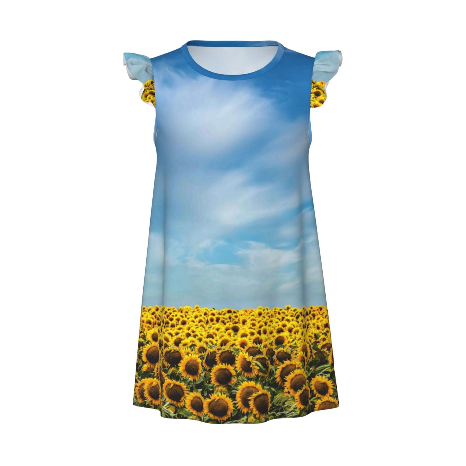 Sigee Blooming Sunflower Field for Girls Sleepwear Nightie,Night Sleep ...