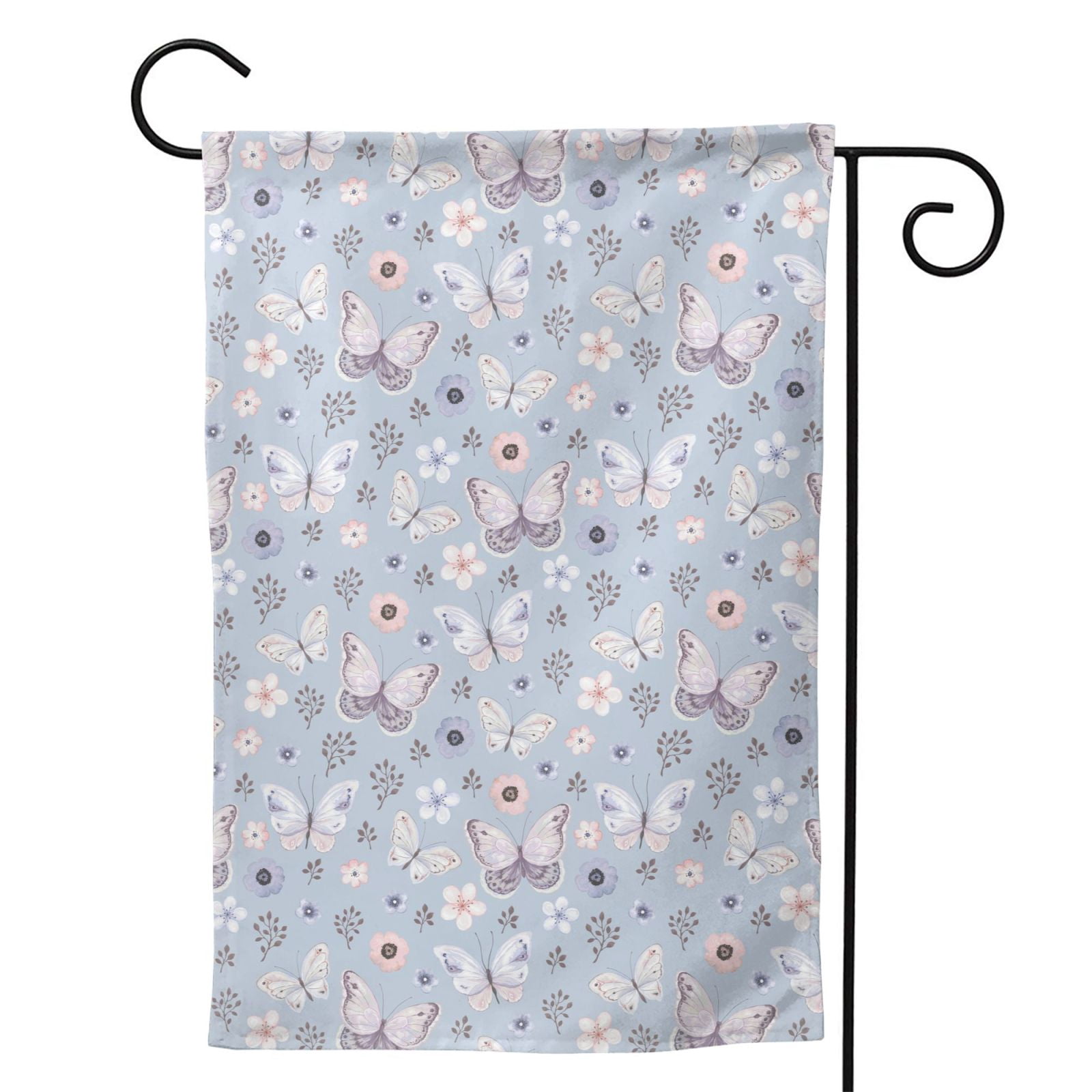 Sigee Blue Butterfly for Live Happy Decorative Small Garden Flag,Double ...