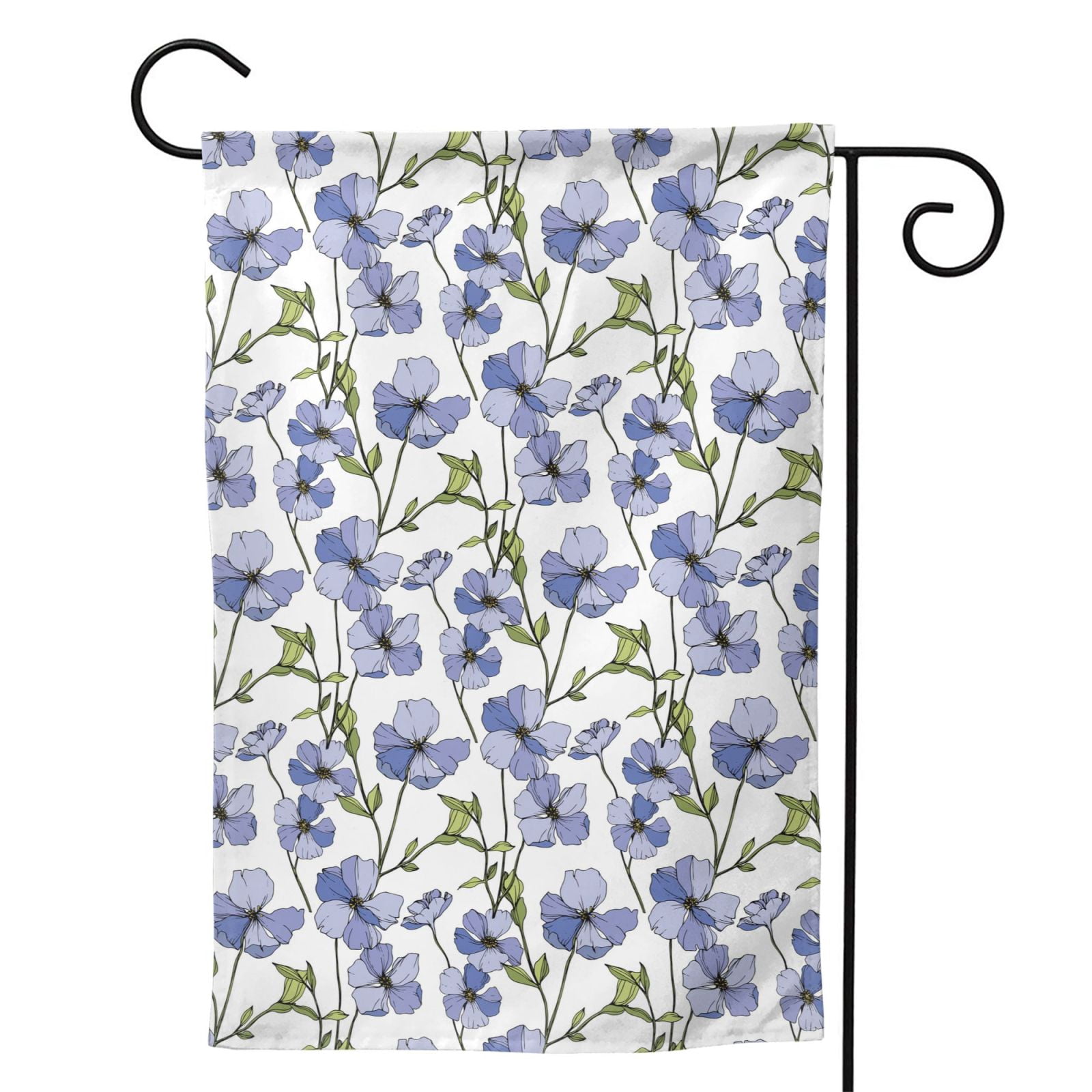 Sigee Blue Flax Flowers for Live Happy Decorative Small Garden Flag ...