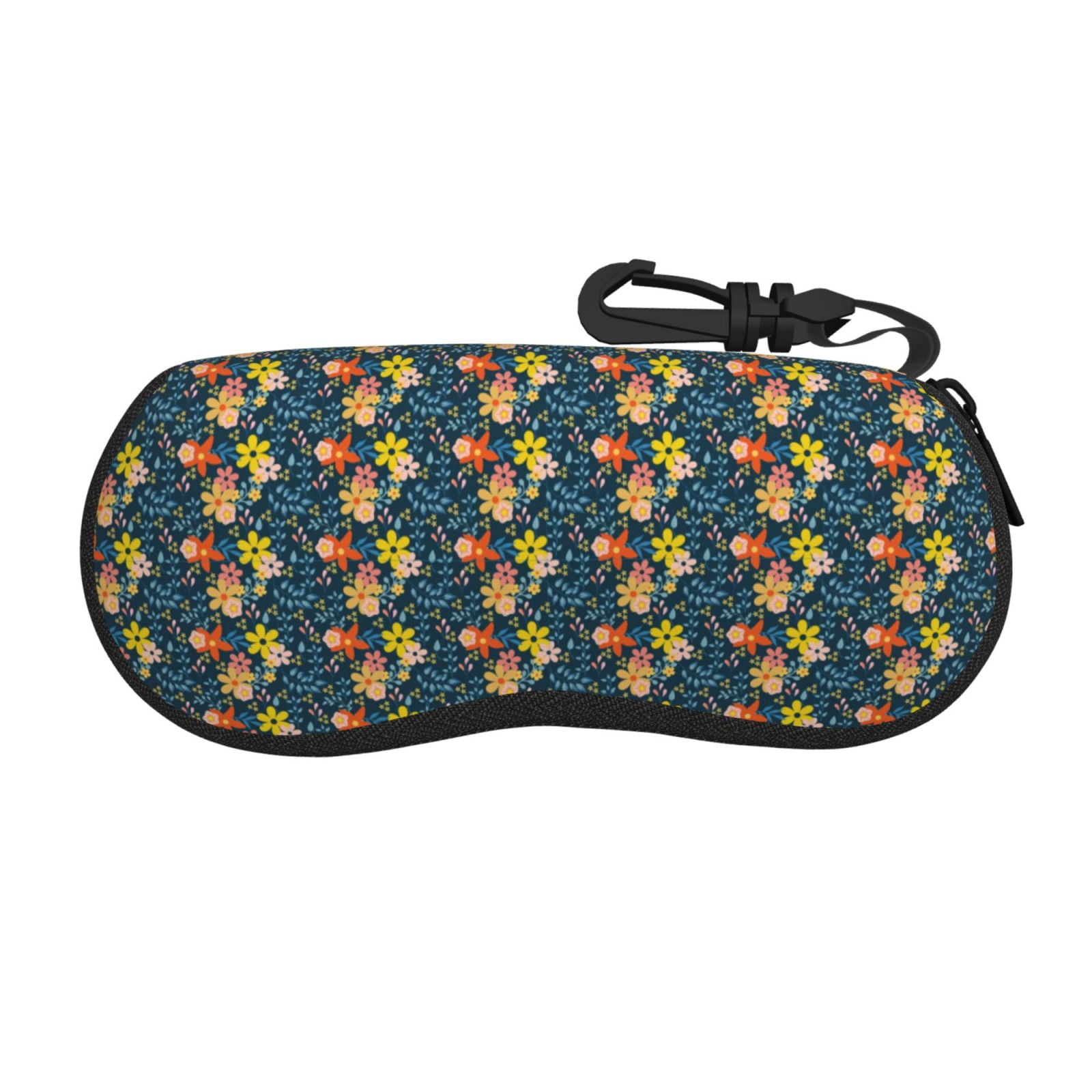 Sigee Blue Floral for Soft Eyeglass Cases for Women and Men Zipper ...