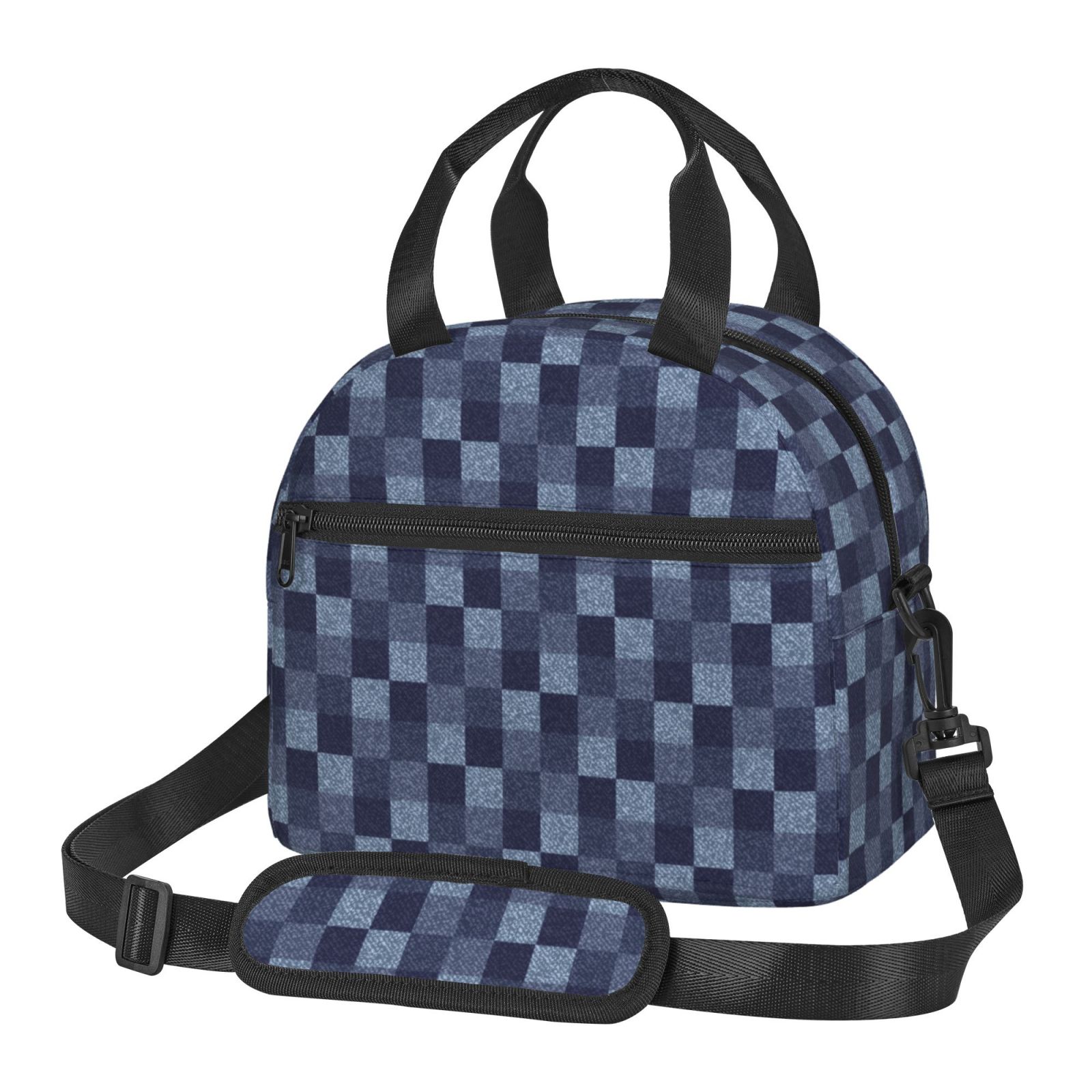 Sigee Blue Gingham Buffalo Check for Reusable Lunch Box for Men/Women ...
