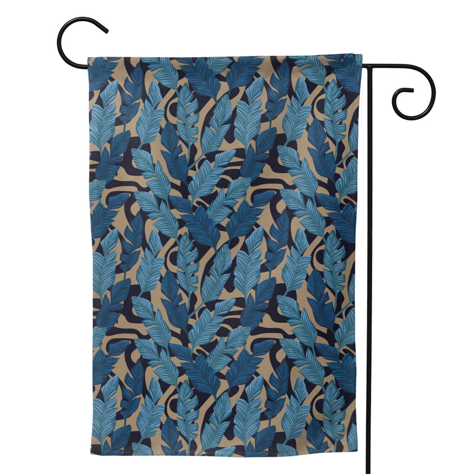 Sigee Blue Leaves A for Live Happy Decorative Small Garden Flag,Double ...