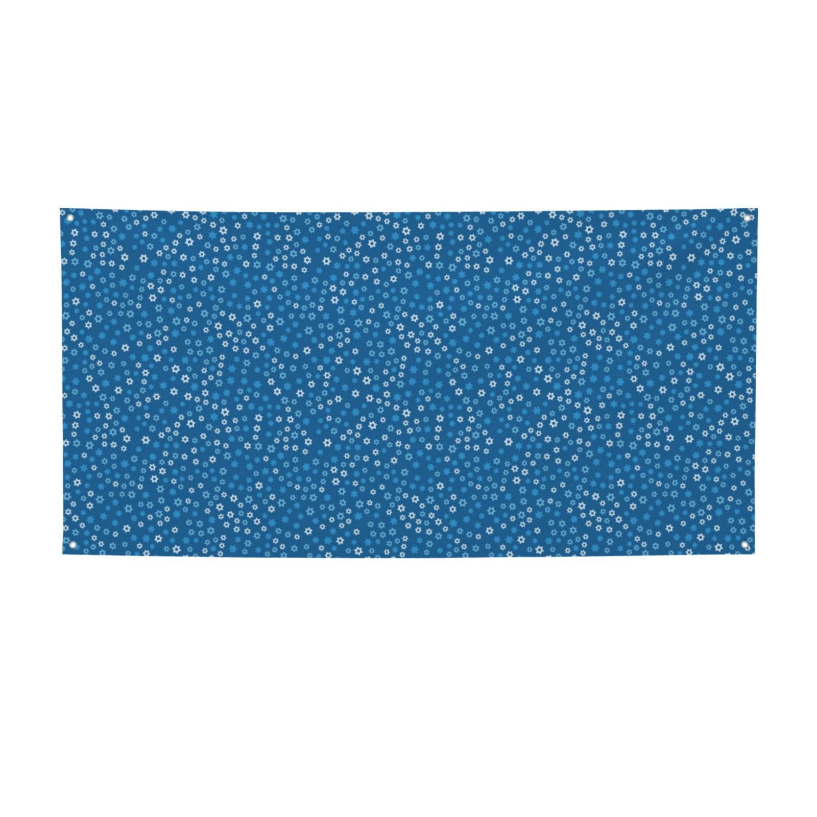 Sigee Blue Star Print for Large Happy Holiday Banner for Outdoor Indoor ...