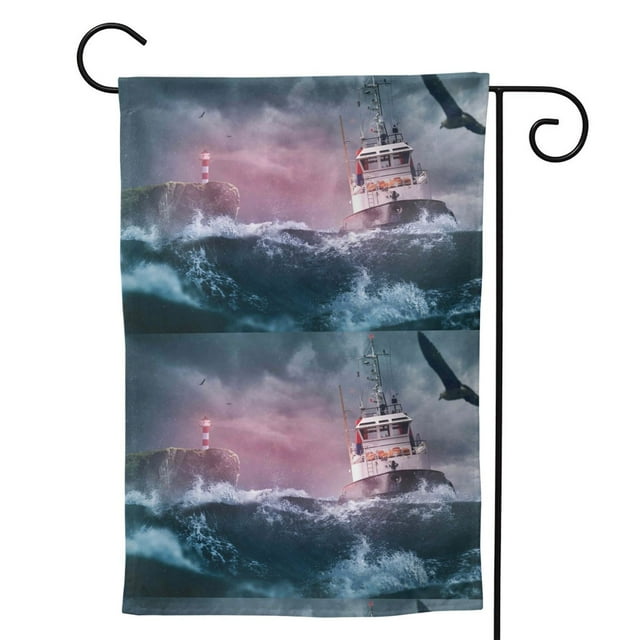 Sigee Boat Lighthouse Storm Waves for Live Happy Decorative Small ...