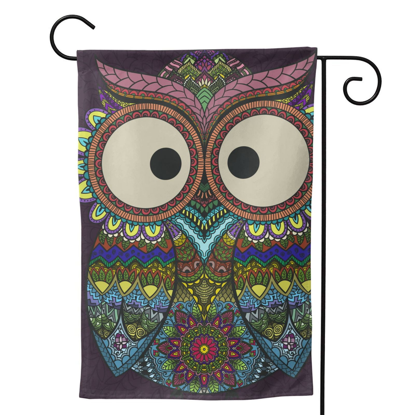 Sigee Boho Owl for Live Happy Decorative Small Garden Flag,Double Sided ...