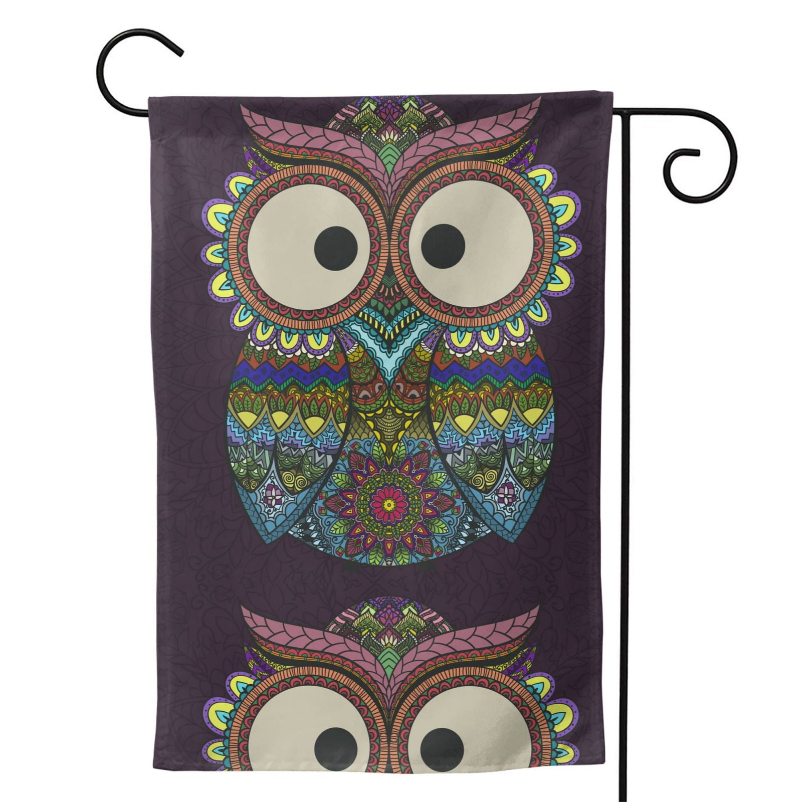 Sigee Boho Owl for Live Happy Decorative Small Garden Flag,Double Sided ...