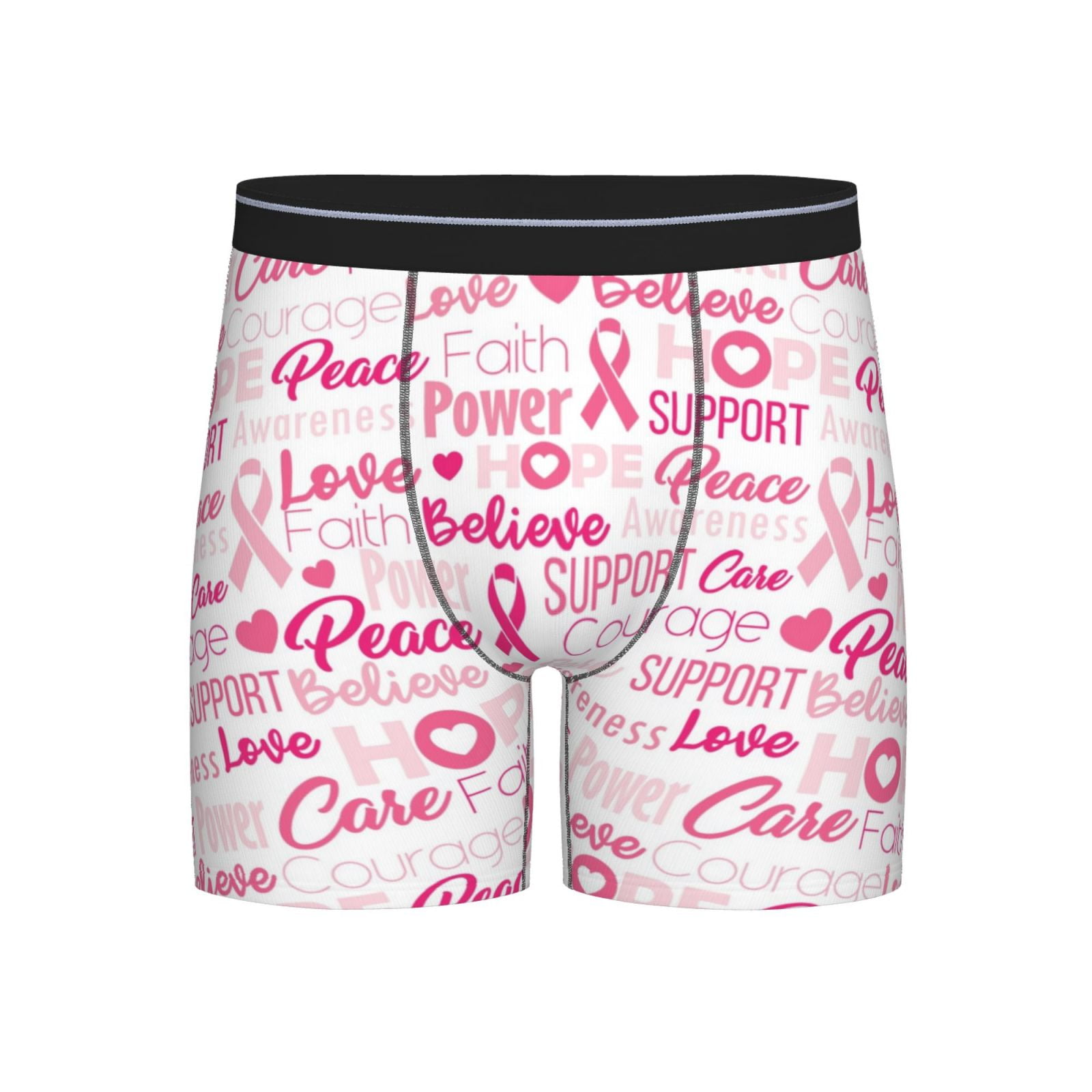 Sigee Breast Cancer Ribbons Awareness for Men's Boxer Briefs,Moisture ...