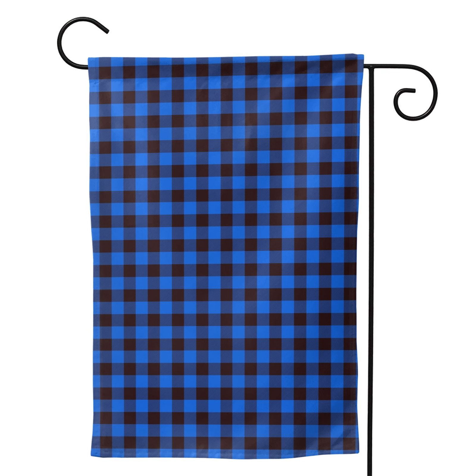 Sigee Buffalo Plaid Blue Black for Live Happy Decorative Small Garden ...