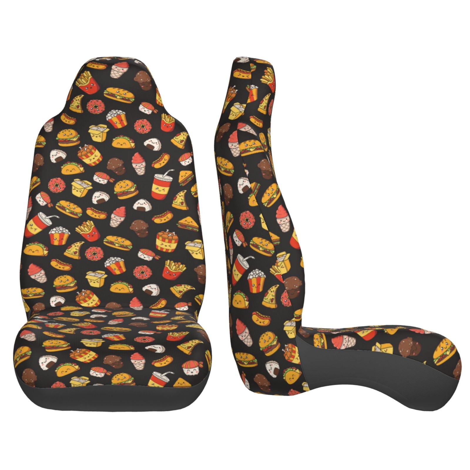 Sigee Burger Fries for Universal Car Seat Covers, Premium Car Seat ...