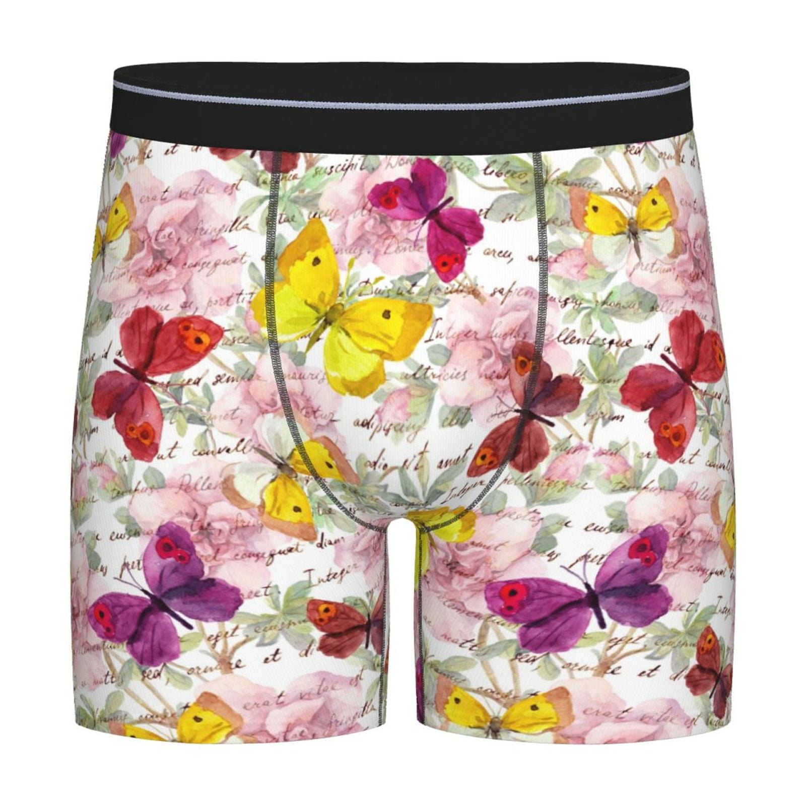 Sigee Butterflies and Vintage for Men's Boxer Briefs,Moisture Wicking ...
