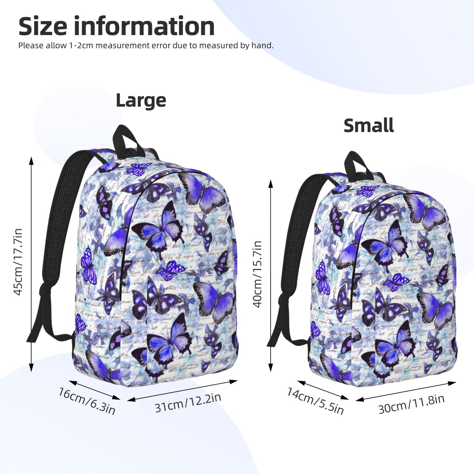 Sigee Butterflies for Canvas Large Capacity Laptop Backpack for Men and ...
