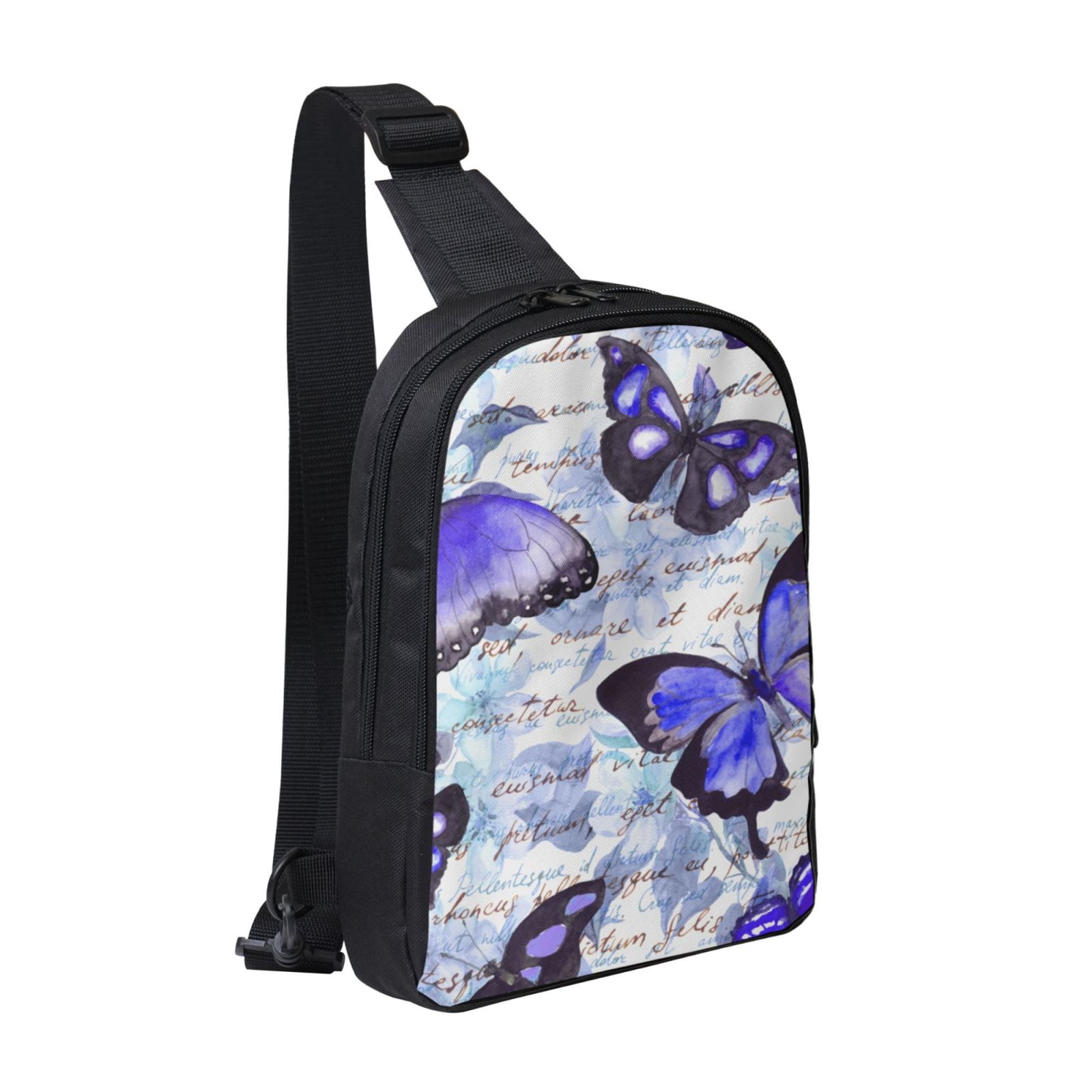 Sigee Butterflies for Dual Pocket Sling Backpack Hiking Daypack ...