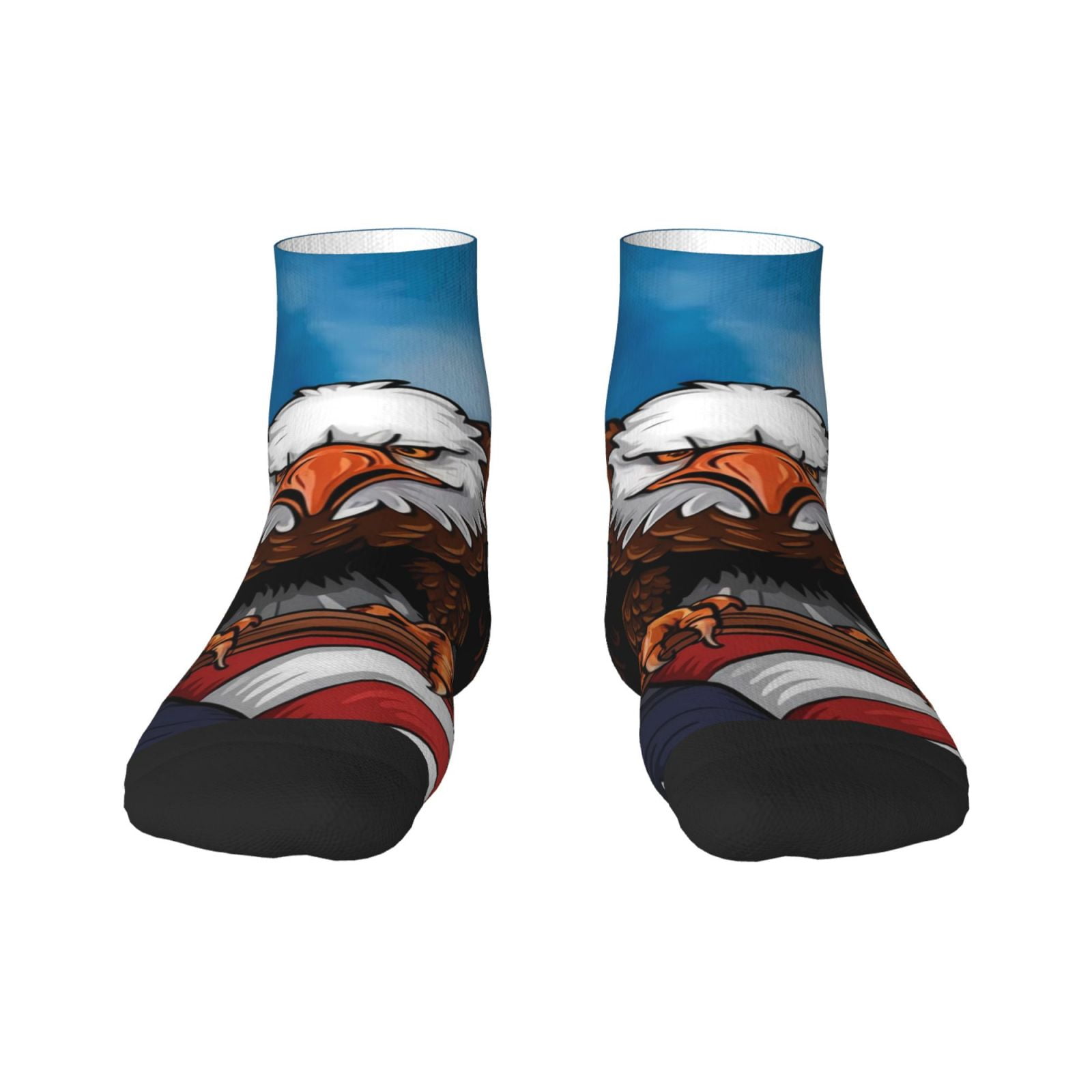Sigee Cartoon Bald Eagle USA for Crew Soft Moisture-wicking Socks ...