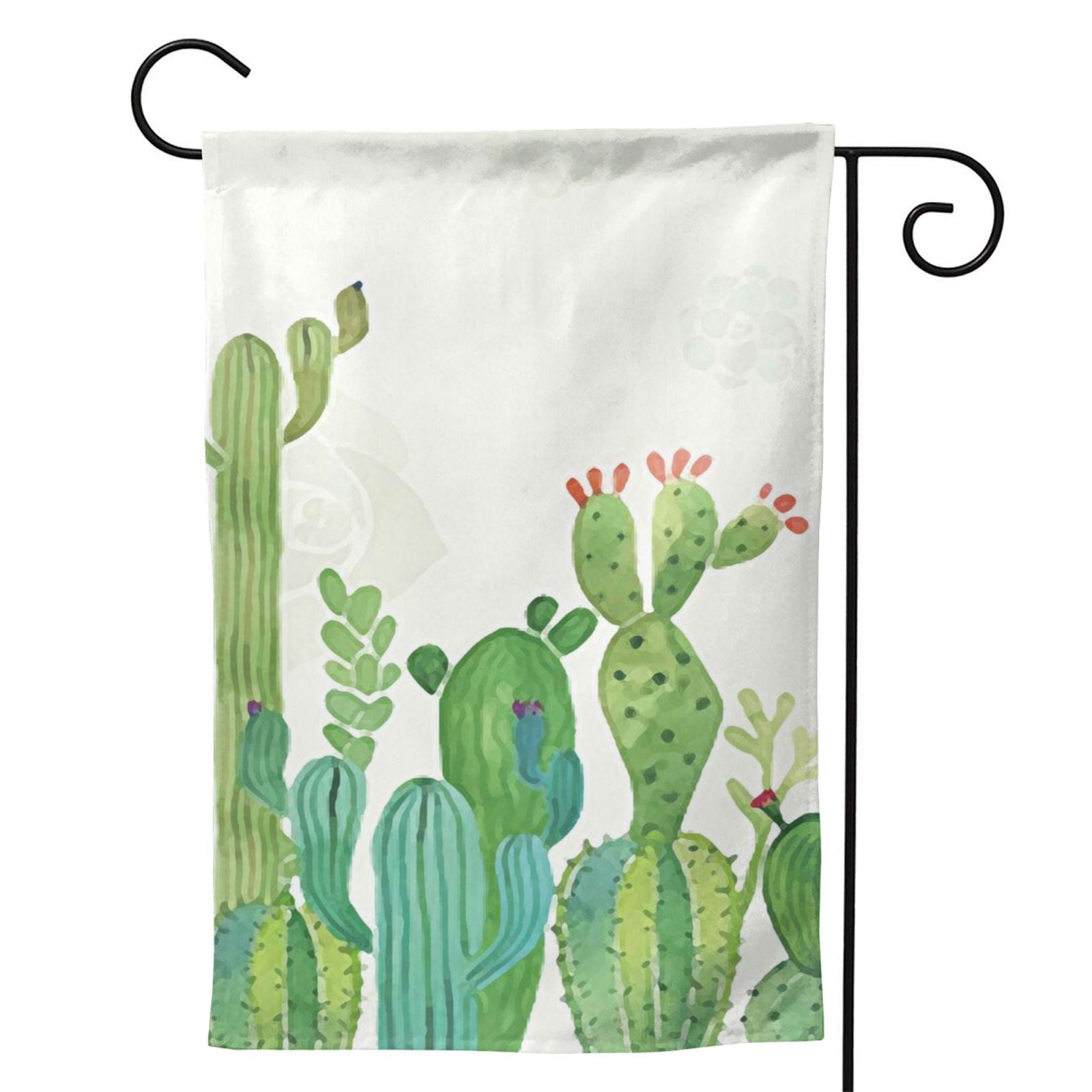Sigee Cartoon Cactus for Live Happy Decorative Small Garden Flag,Double ...