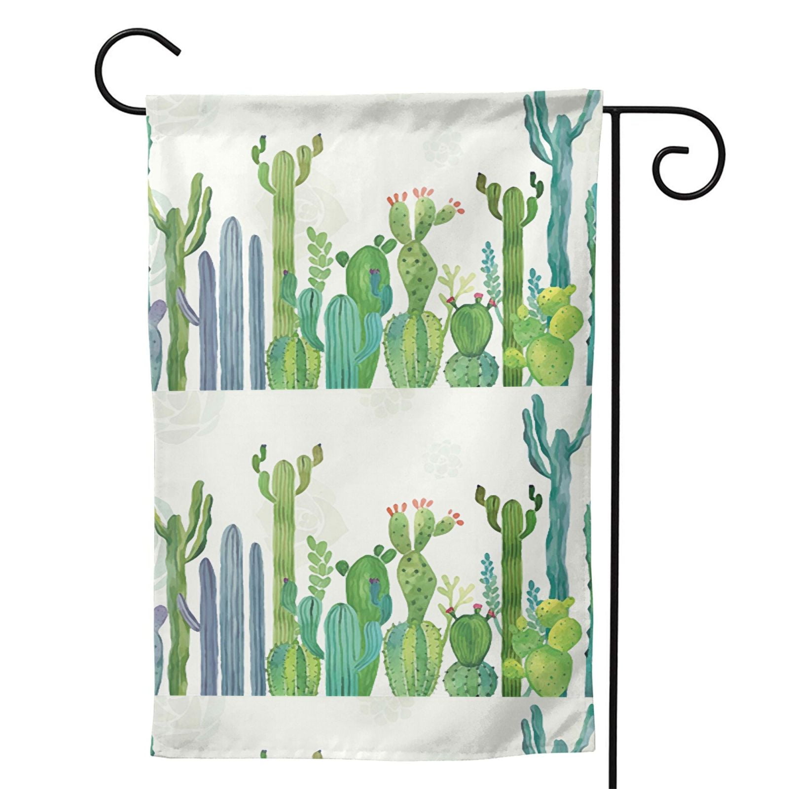 Sigee Cartoon Cactus for Live Happy Decorative Small Garden Flag,Double ...
