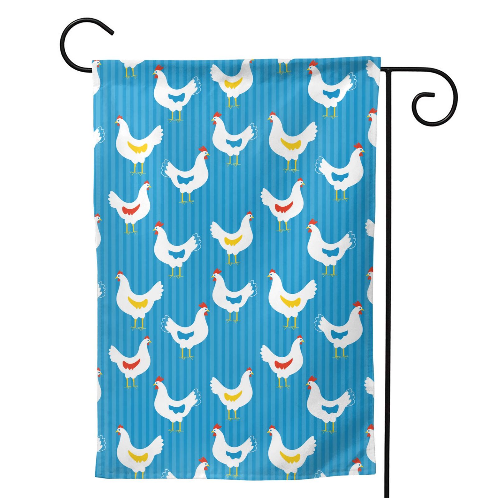 Sigee Cartoon Chicken for Live Happy Decorative Small Garden Flag ...