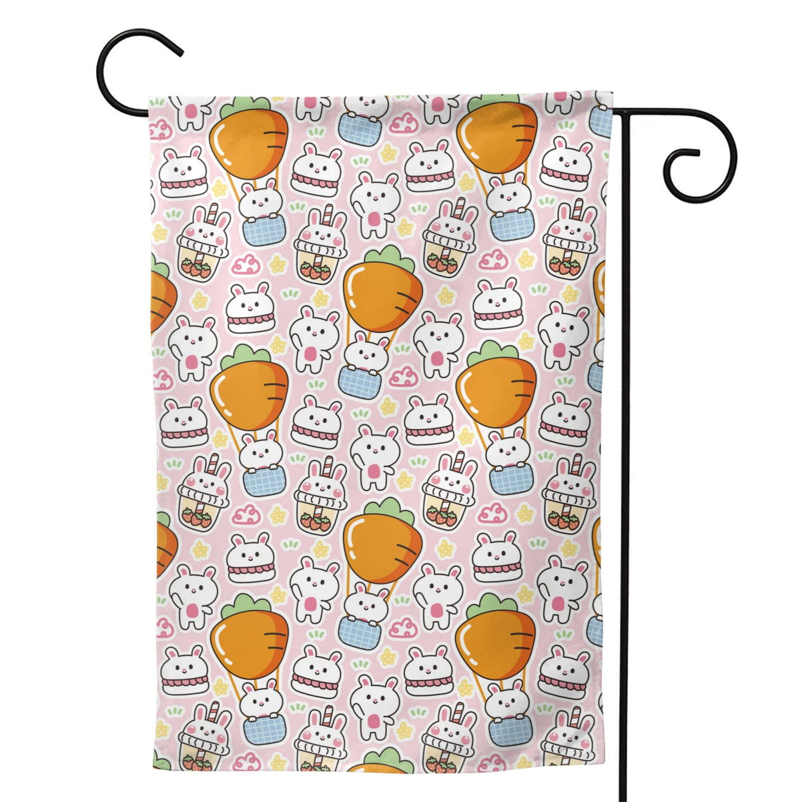 Sigee Cartoon Cute Rabbit for Live Happy Decorative Small Garden Flag ...