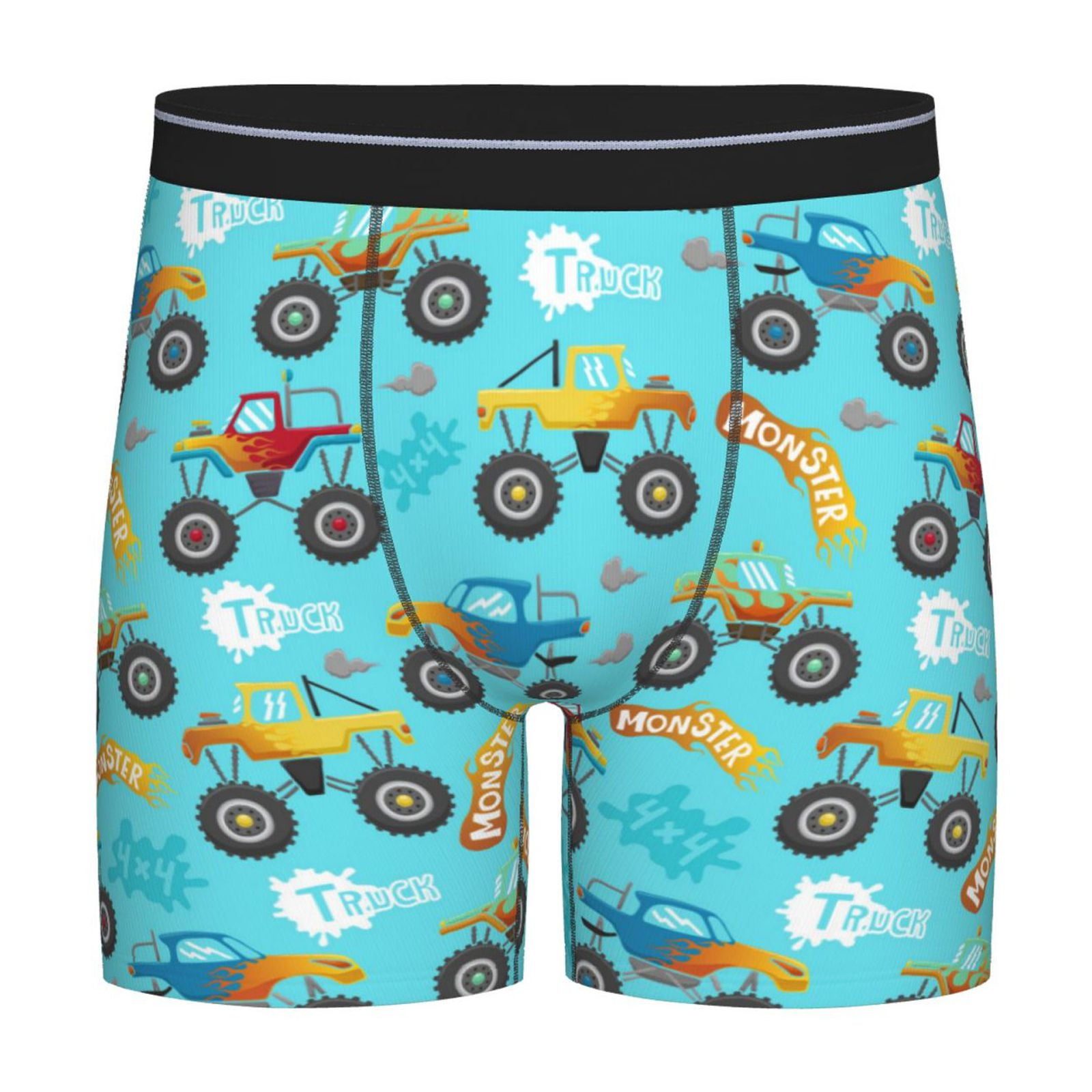 Sigee Cartoon Monster Truck for Men's Boxer Briefs,Moisture Wicking and ...