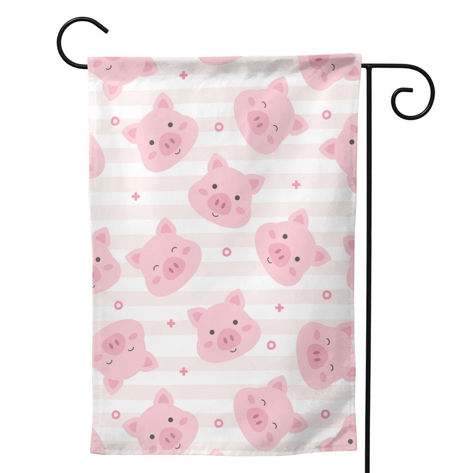 Sigee Cartoon Pig for Live Happy Decorative Small Garden Flag,Double ...
