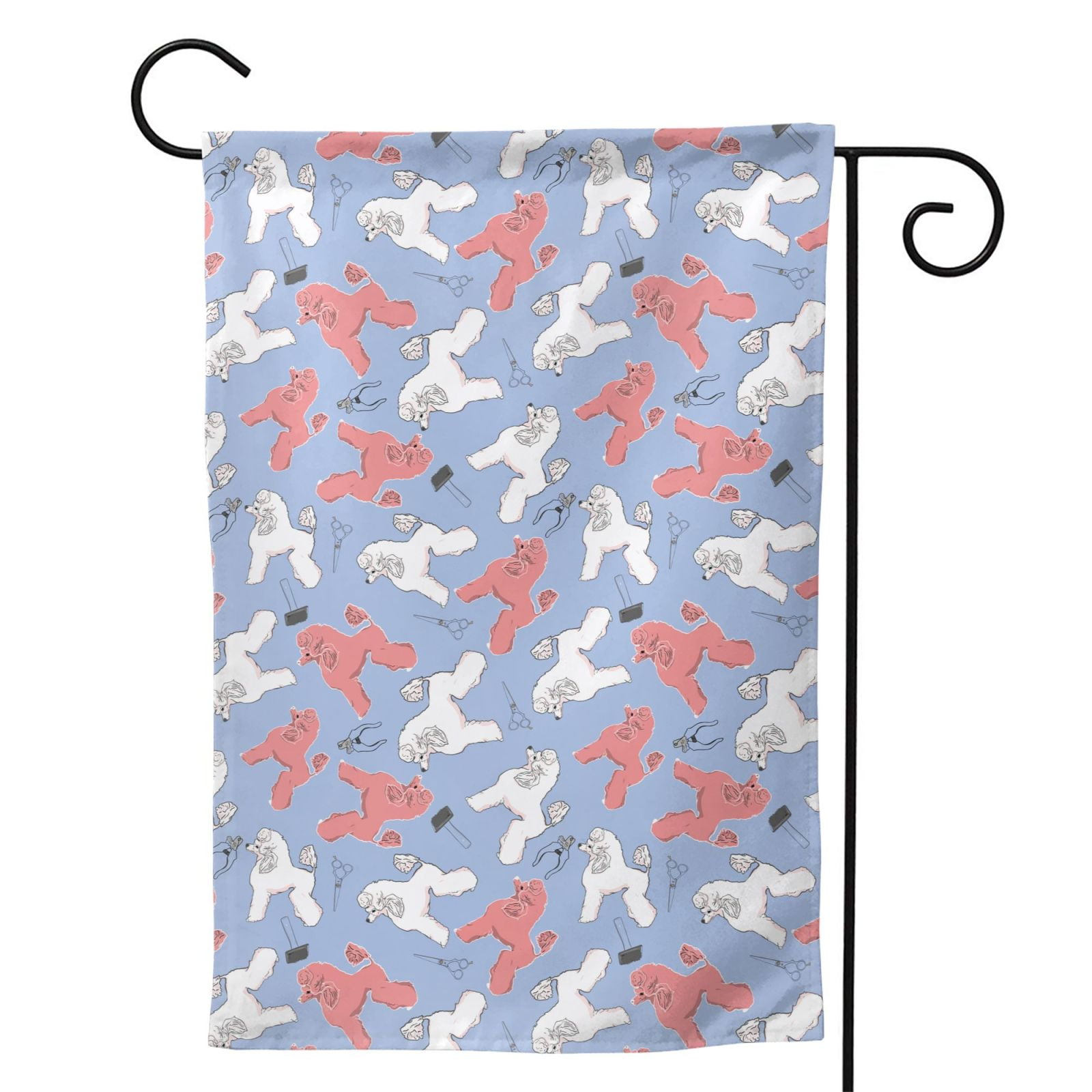 Sigee Cartoon Poodle Dog for Live Happy Decorative Small Garden Flag ...