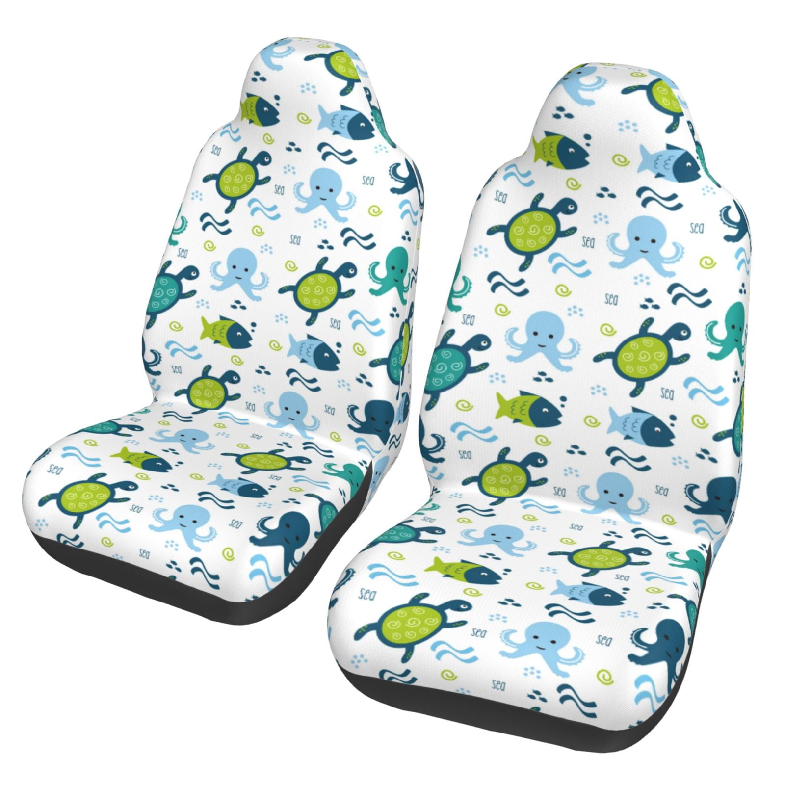 Sigee Cartoon Sea Creatures for Universal Car Seat Covers, Premium Car ...