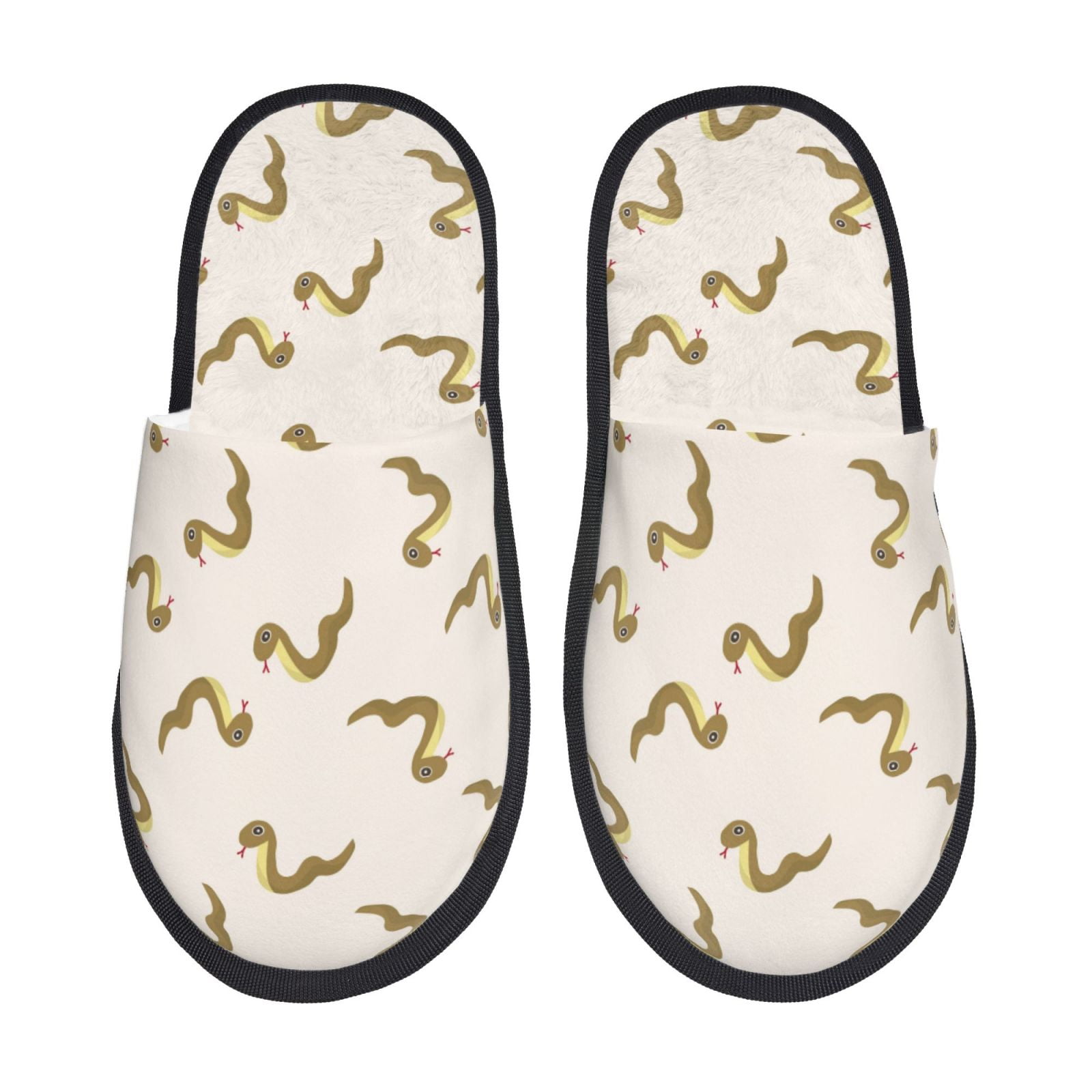 Sigee Cartoon Snake for Cozy Furry Slippers Super Soft Indoor and ...