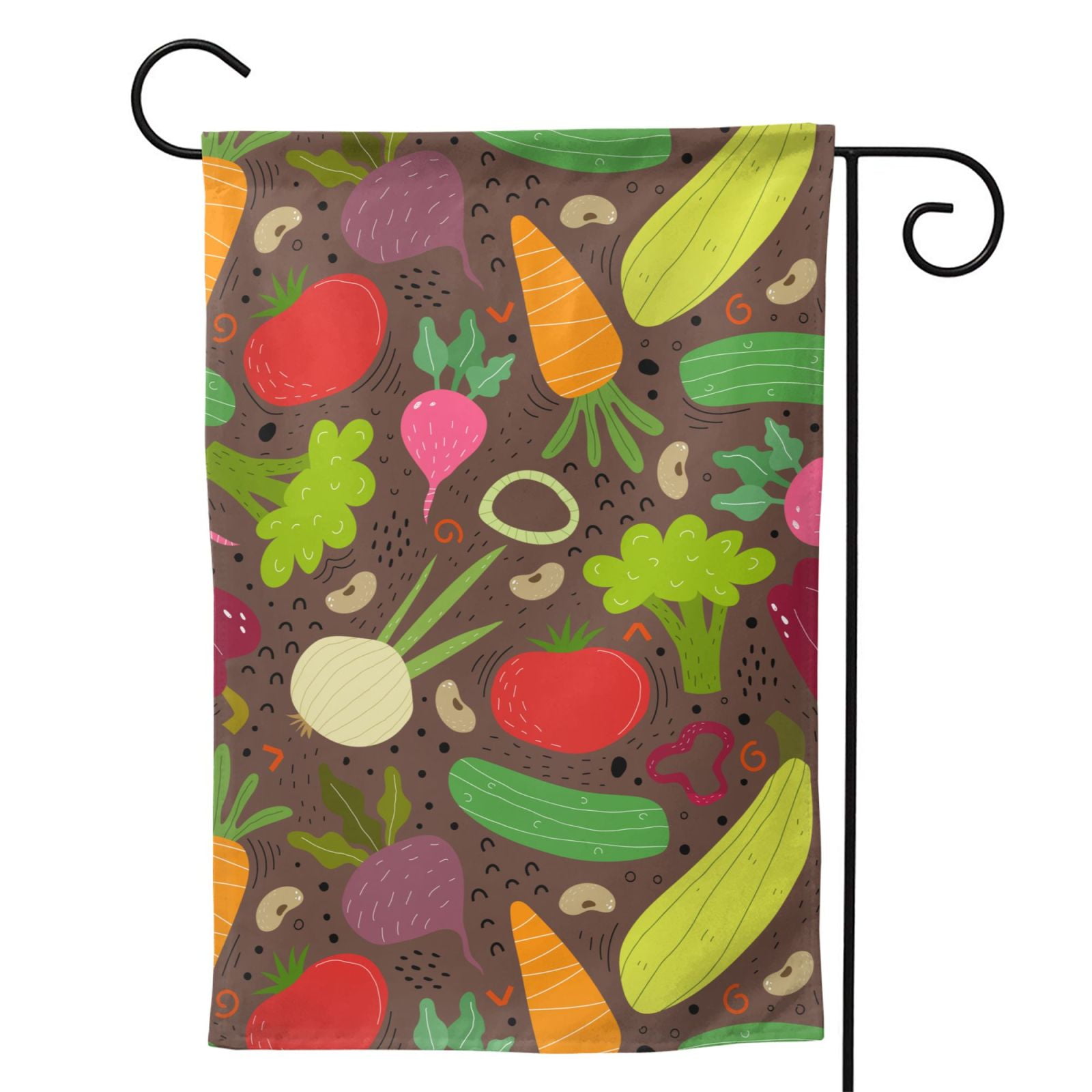 Sigee Cartoon Vegetables for Live Happy Decorative Small Garden Flag ...