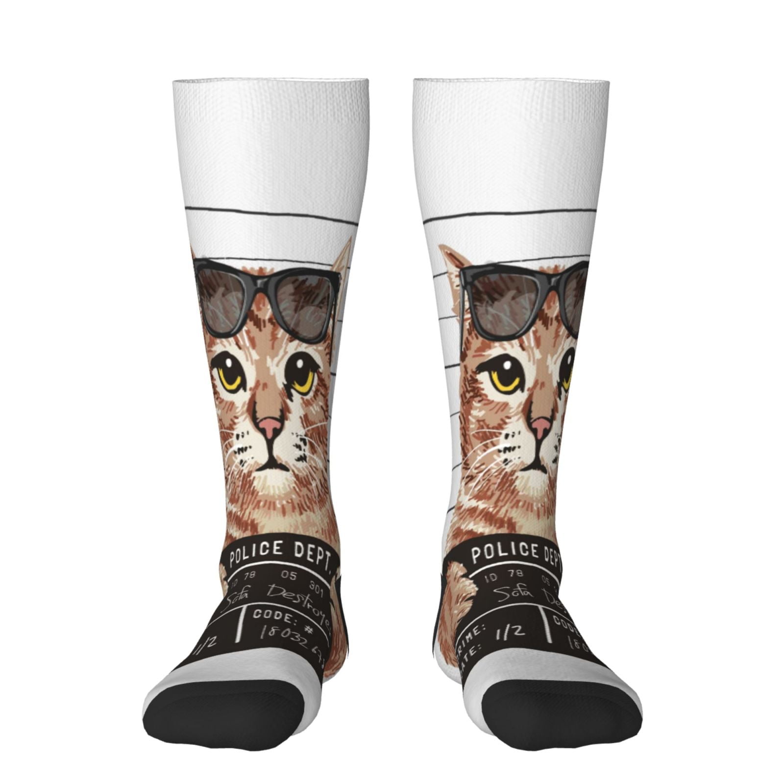 Sigee Cat Holding Mugshot Sign for Socks for Men Women Gifts for Him ...