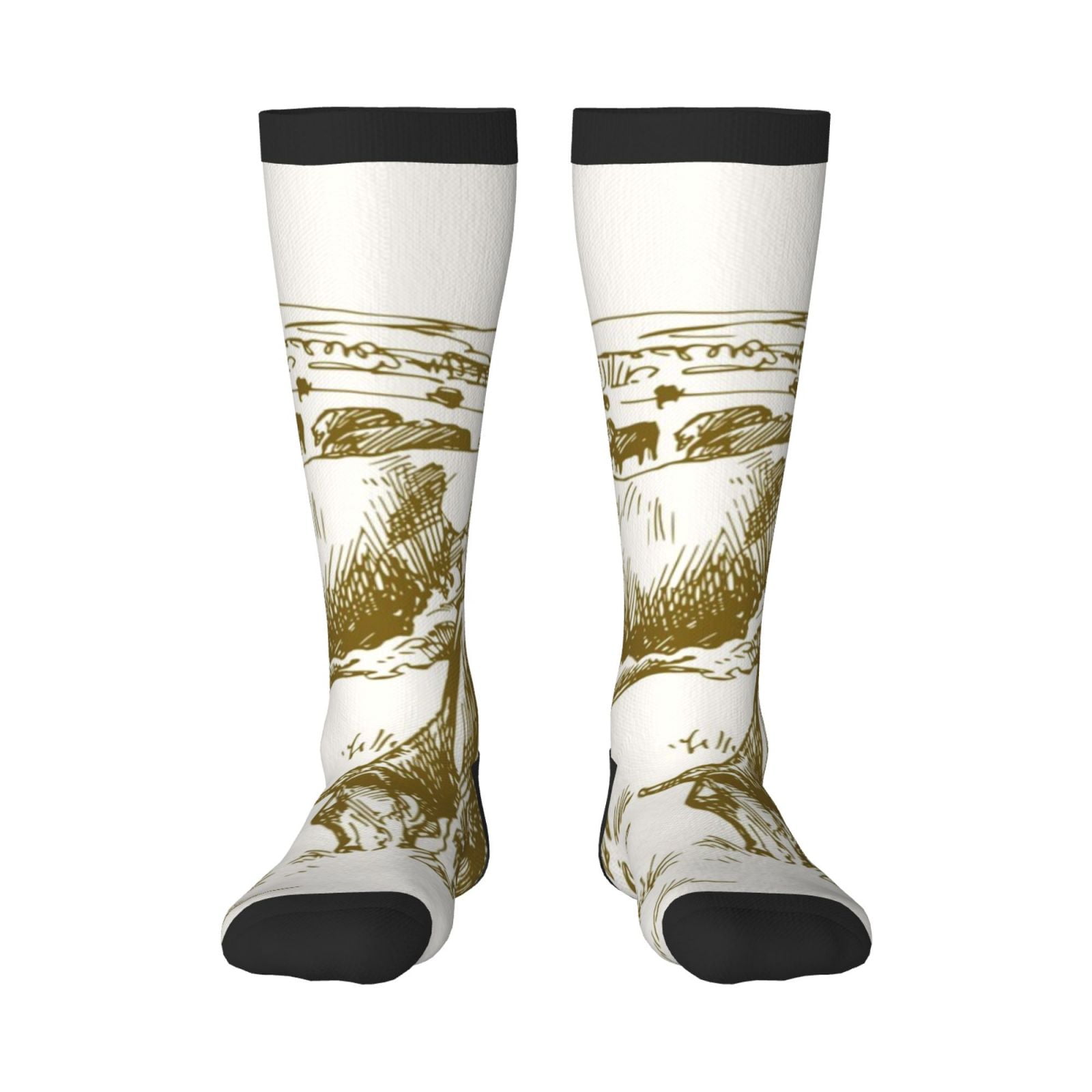 Sigee Cattle Drive By Two Cowboys 1 for Socks for Men Women Socks ...