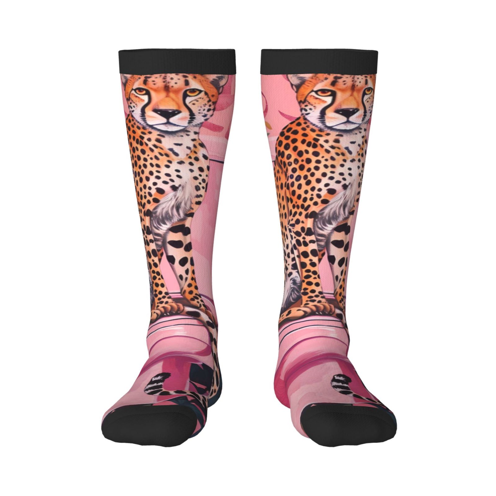 Sigee Cheetah On Toilet Humor Art for Socks for Men Women Socks Stocking Compression Socks ...