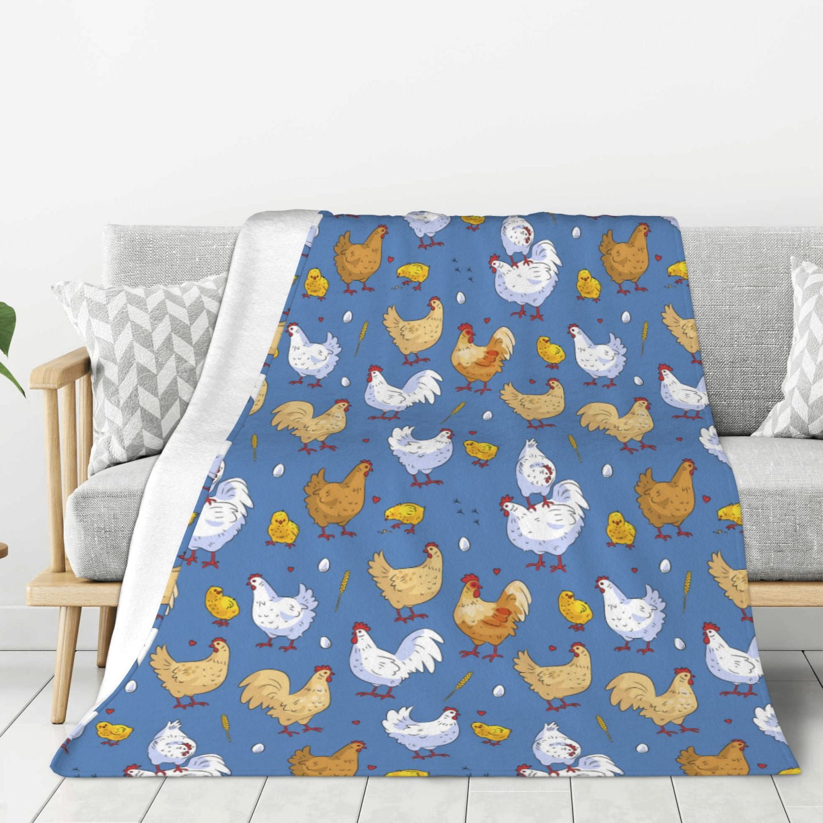 Sigee Chicken Family for Flannel Blanket - Ultra-Soft, Warm and Cozy ...