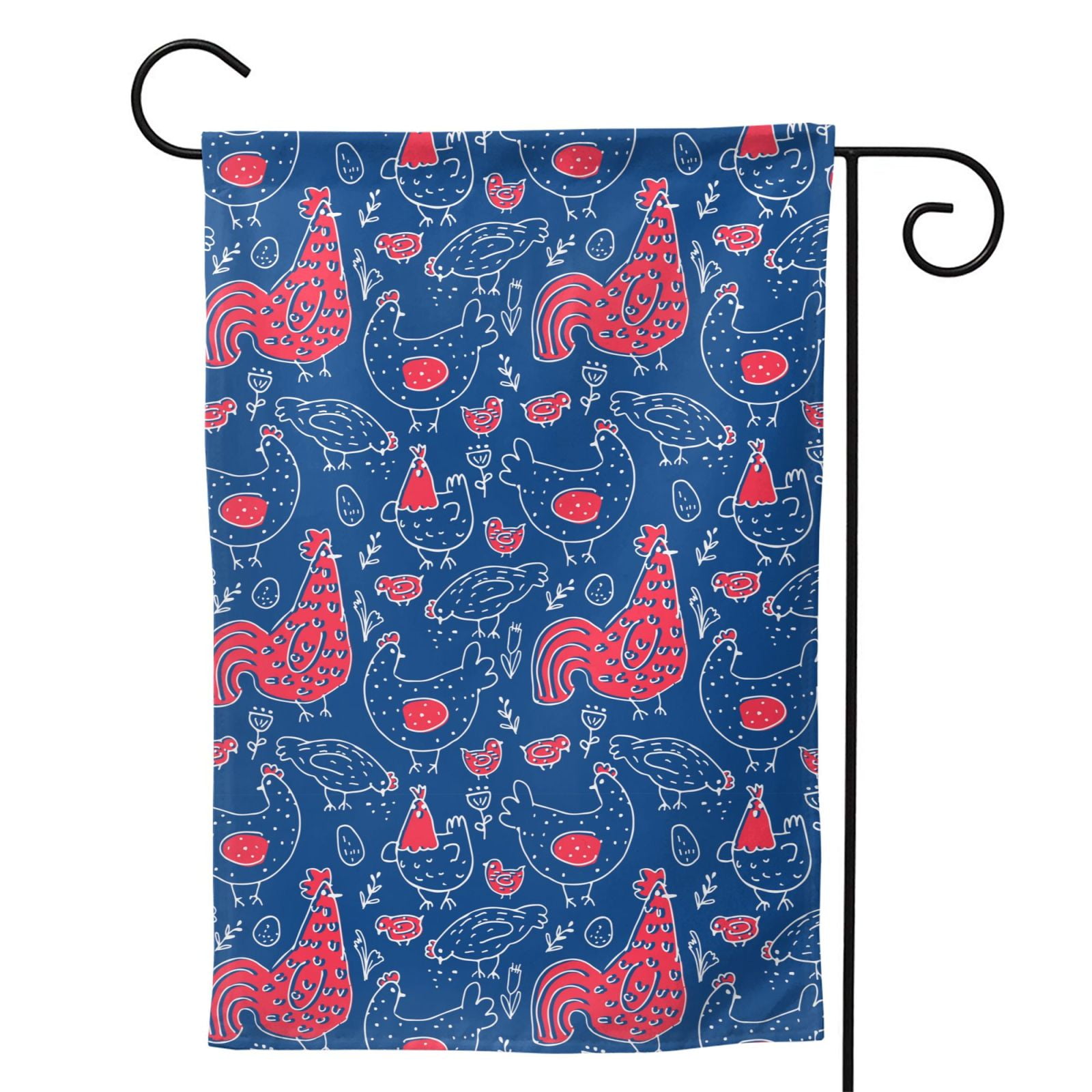 Sigee Chicken and Rooster for Live Happy Decorative Small Garden Flag ...
