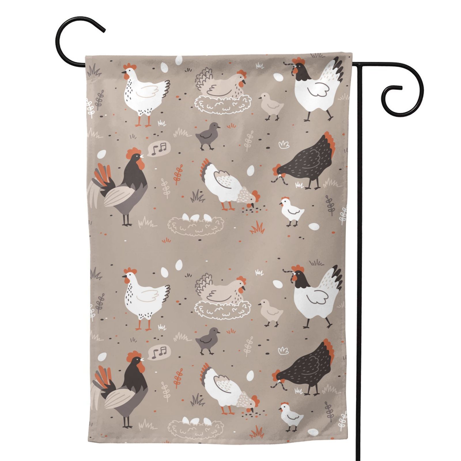 Sigee Chicken for Live Happy Decorative Small Garden Flag,Double Sided ...