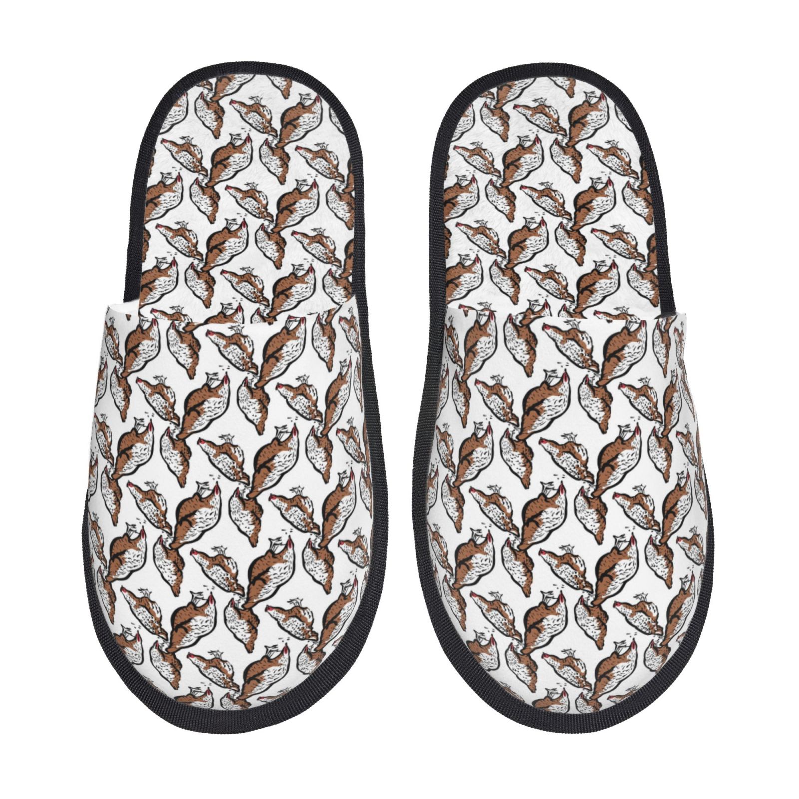 Sigee Chickens Peck Grain for Cozy Furry Slippers Super Soft Indoor and ...