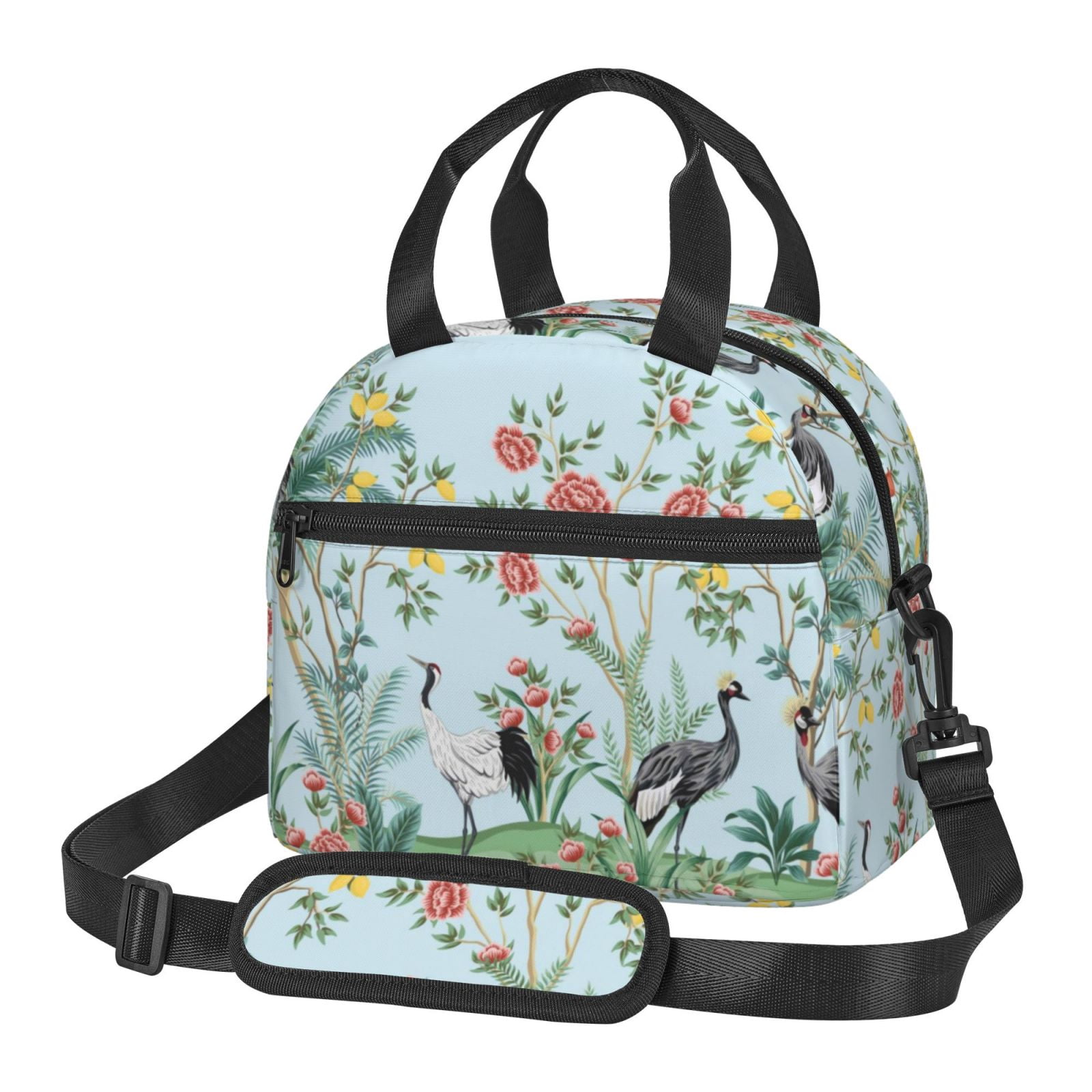 Sigee Chinoiserie Floral Palm Tree for Reusable Lunch Box for Men/Women ...