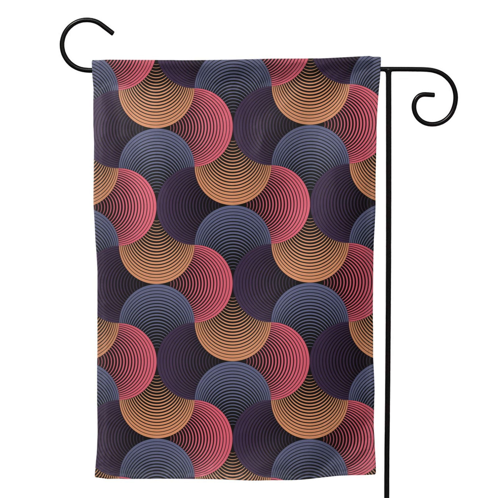 Sigee Circular Stripes for Live Happy Decorative Small Garden Flag ...