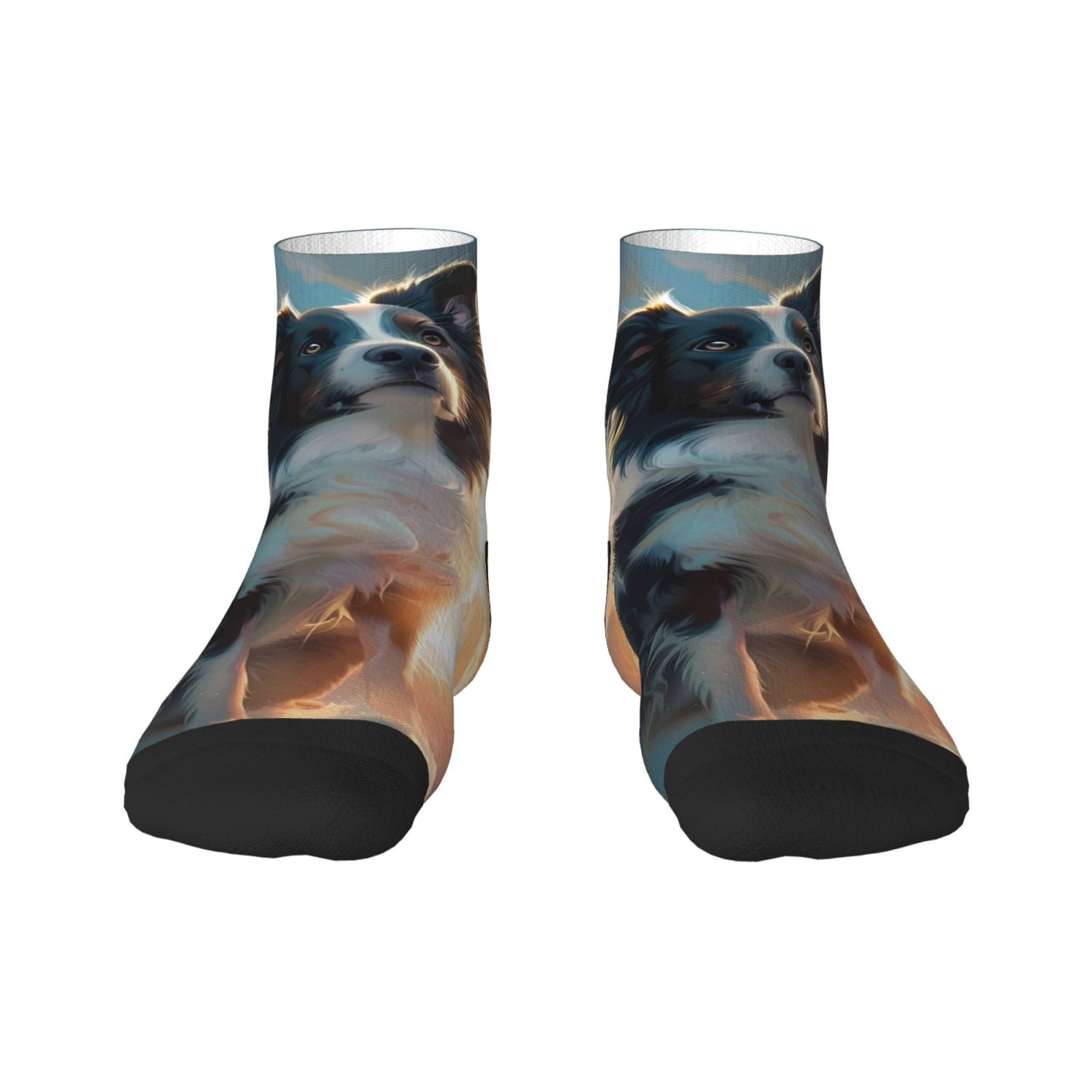 Sigee Cloud Border Collie for Crew Soft Moisture-wicking Socks ,Cushion ...