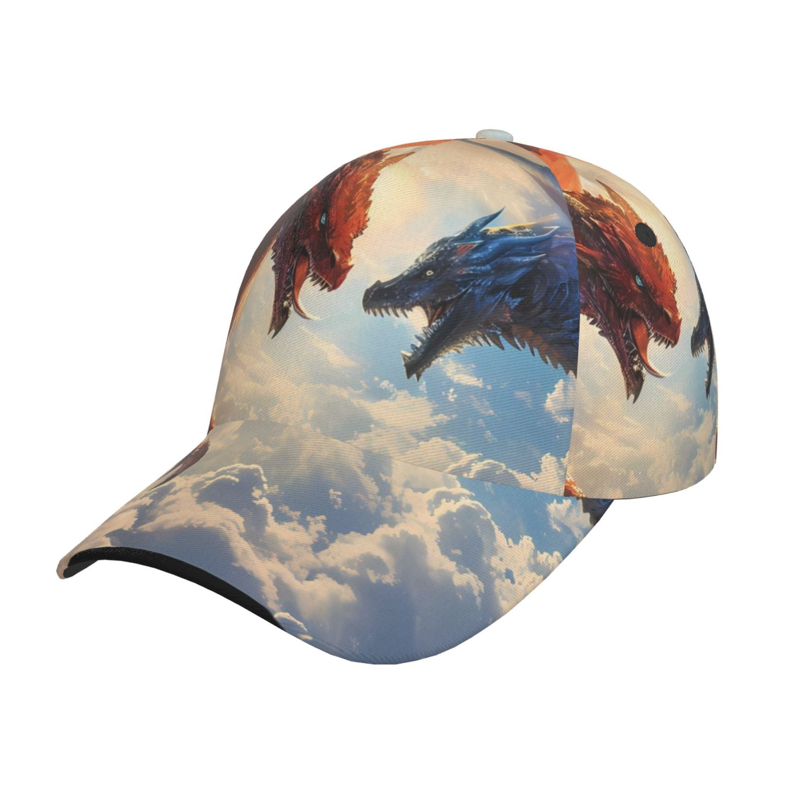 Sigee Cloud Red And Blue Dragon for Fashionable curved brim baseball ...