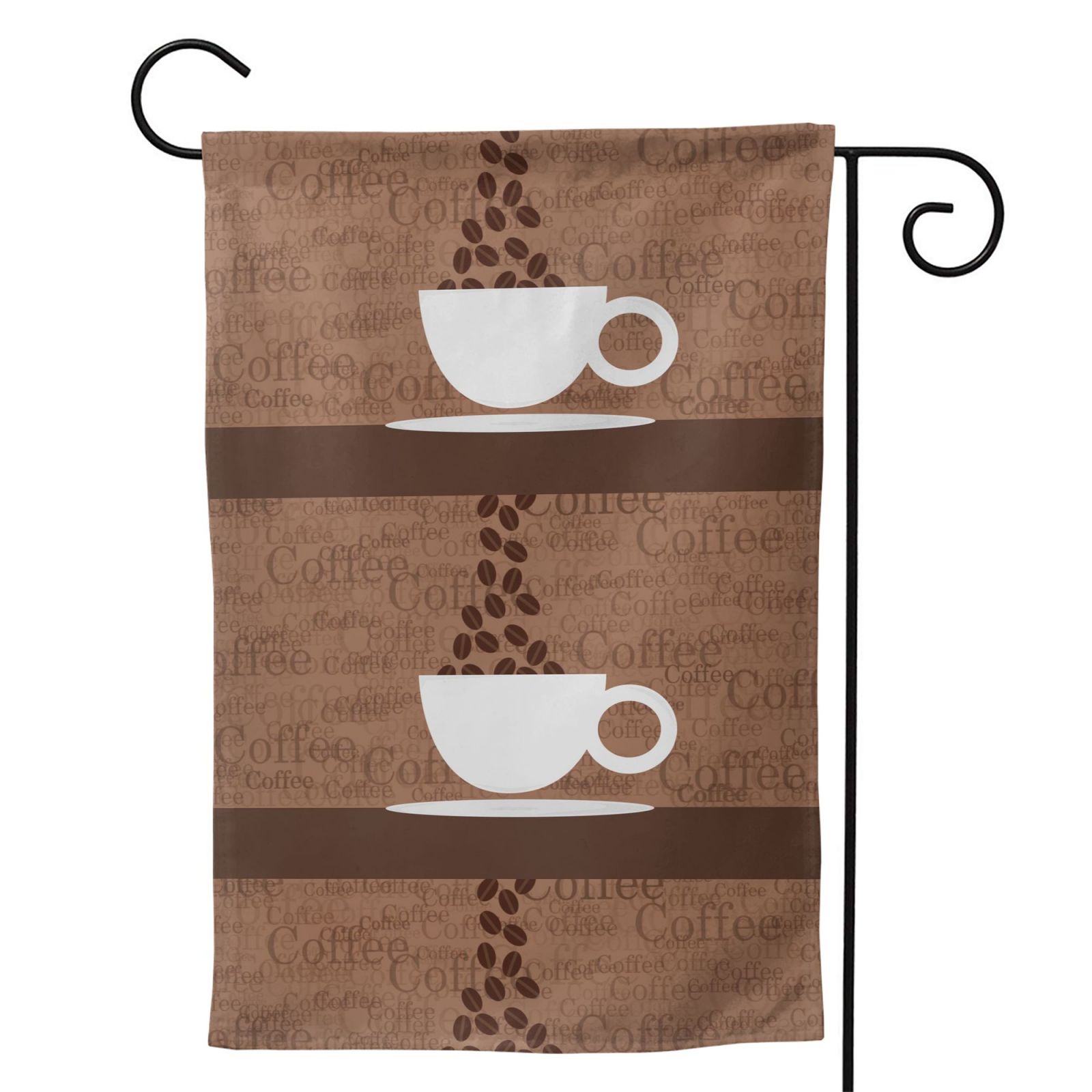 Sigee Coffee Cafe Cup for Live Happy Decorative Small Garden Flag ...