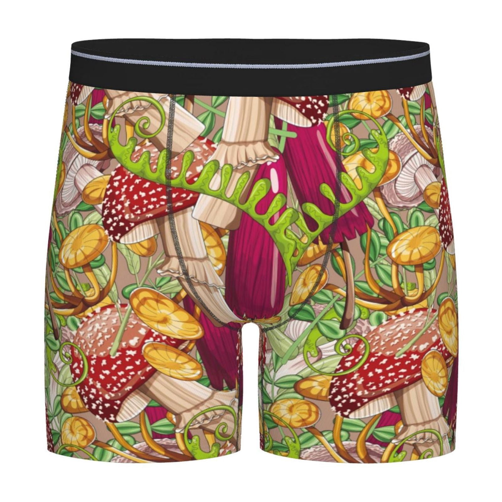 Sigee Colored Large Mushrooms and Leaves for Men's Boxer Briefs ...
