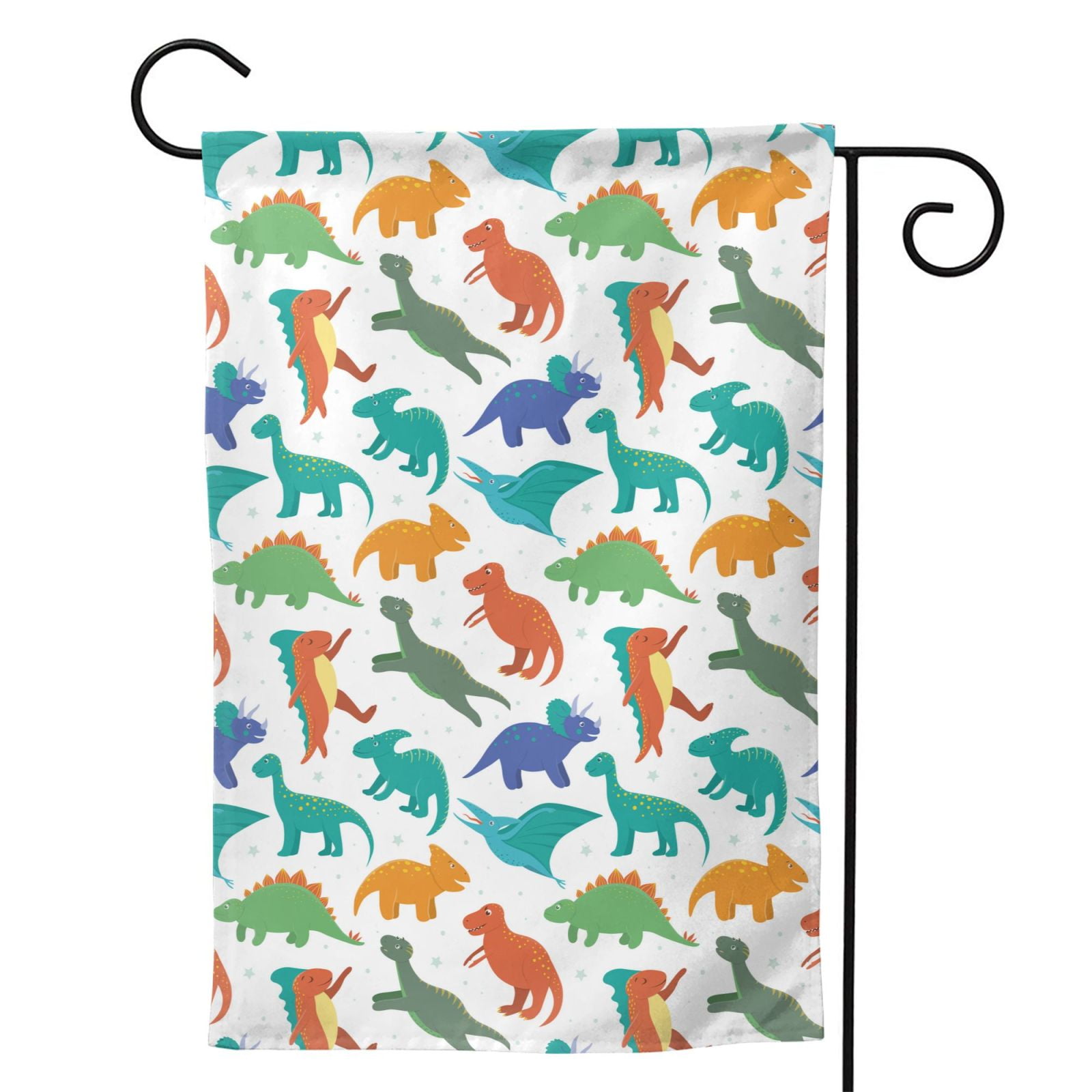 Sigee Colorful Dinosaur for Live Happy Decorative Small Garden Flag ...