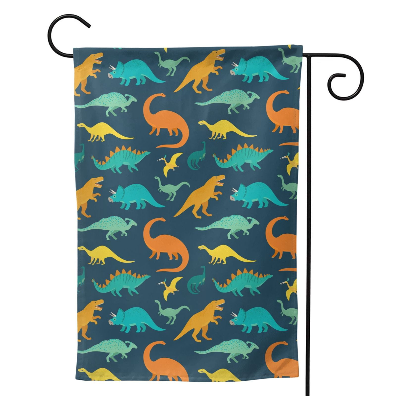 Sigee Colorful Dinosaur for Live Happy Decorative Small Garden Flag ...